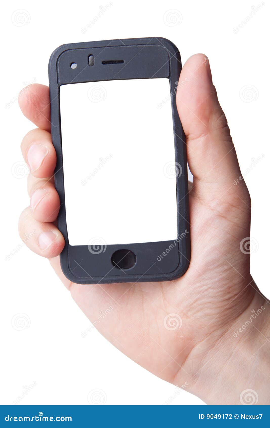 Smart Phone in Hand stock photo. Image of display, path - 9049172