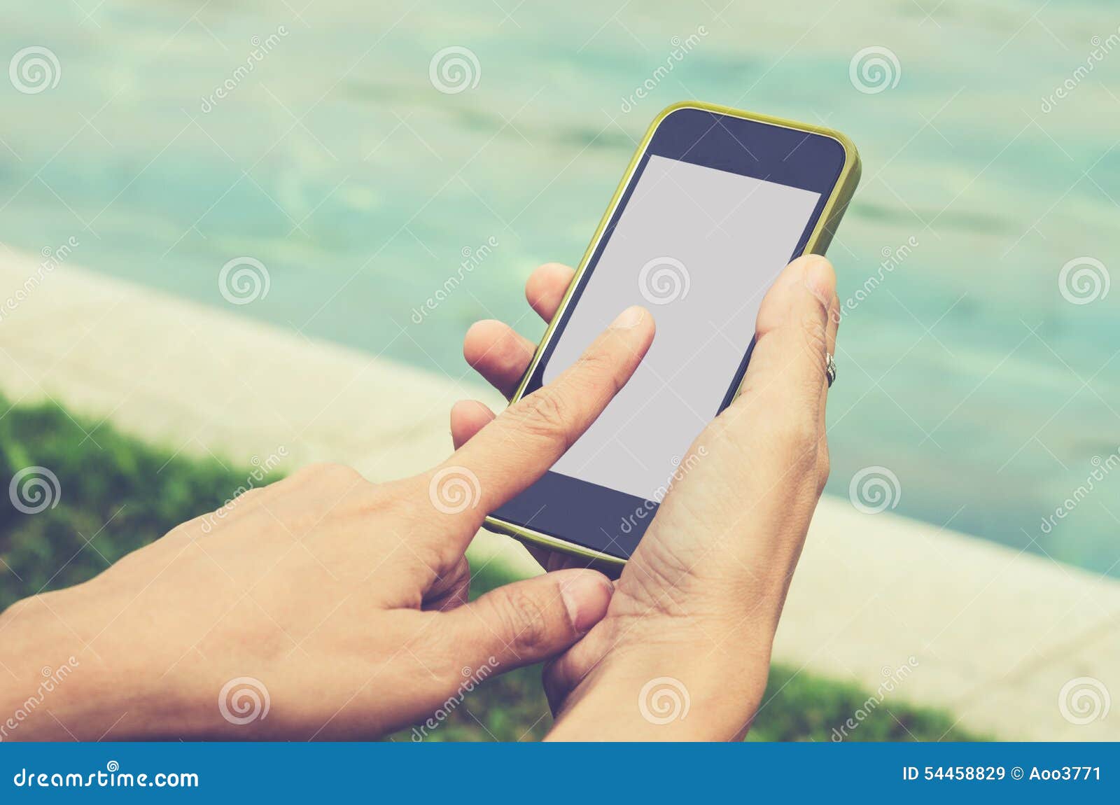 Smart phone in hand stock image. Image of wireless, smart - 54458829