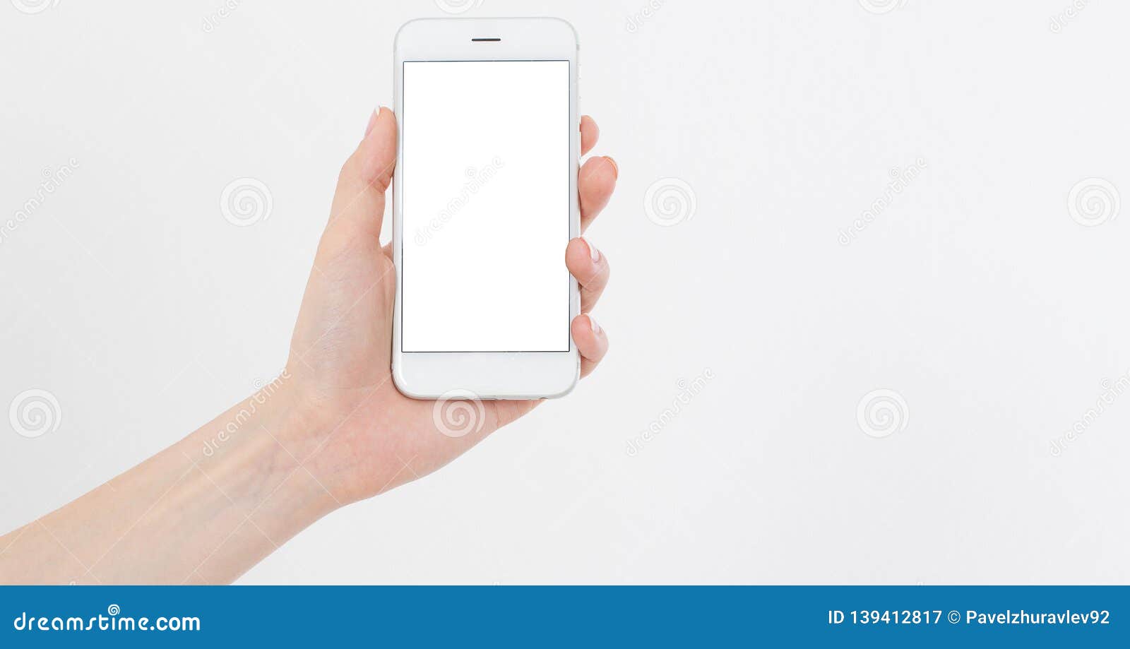 Smart Phone in a Hand , Empty Display , Copy Space Stock Image - Image ...