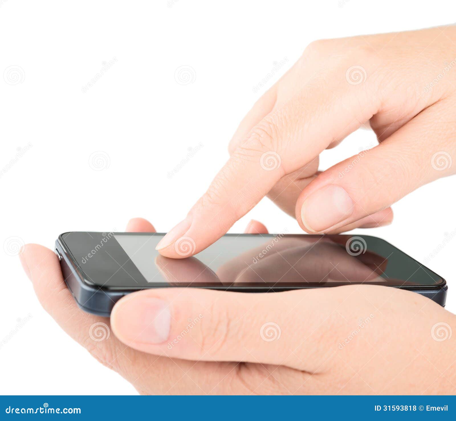 Smart phone in the hands stock photo. Image of analyze - 31593818
