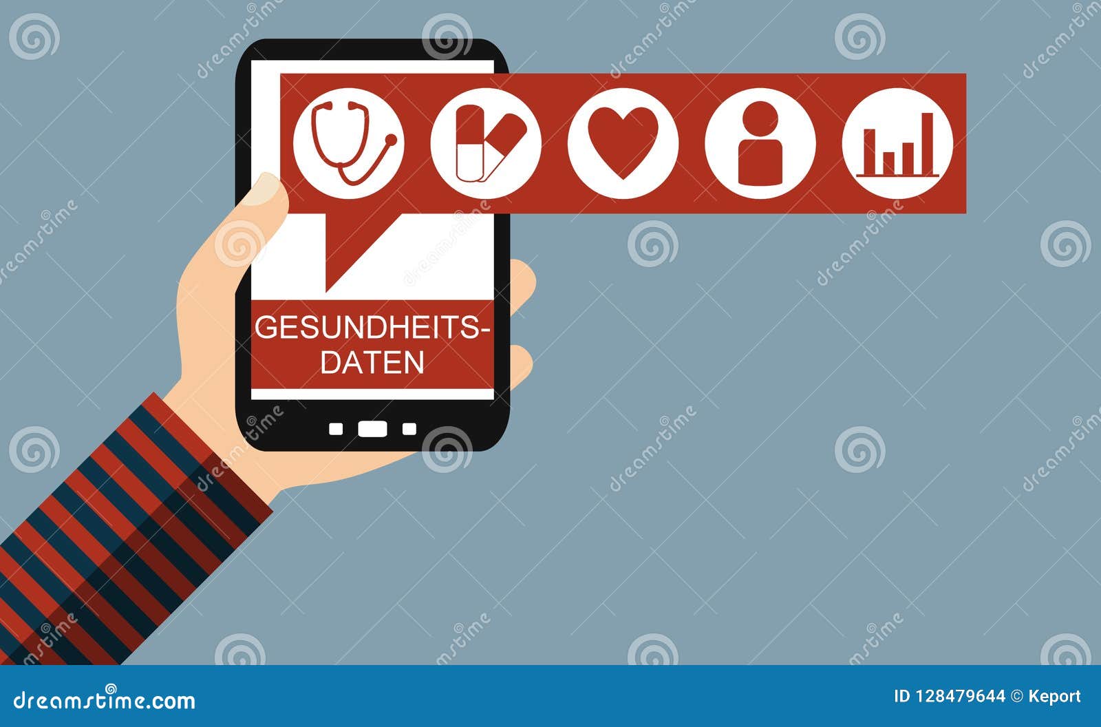 Health Data Collection Chalk White Icon On Black Background Vector ...