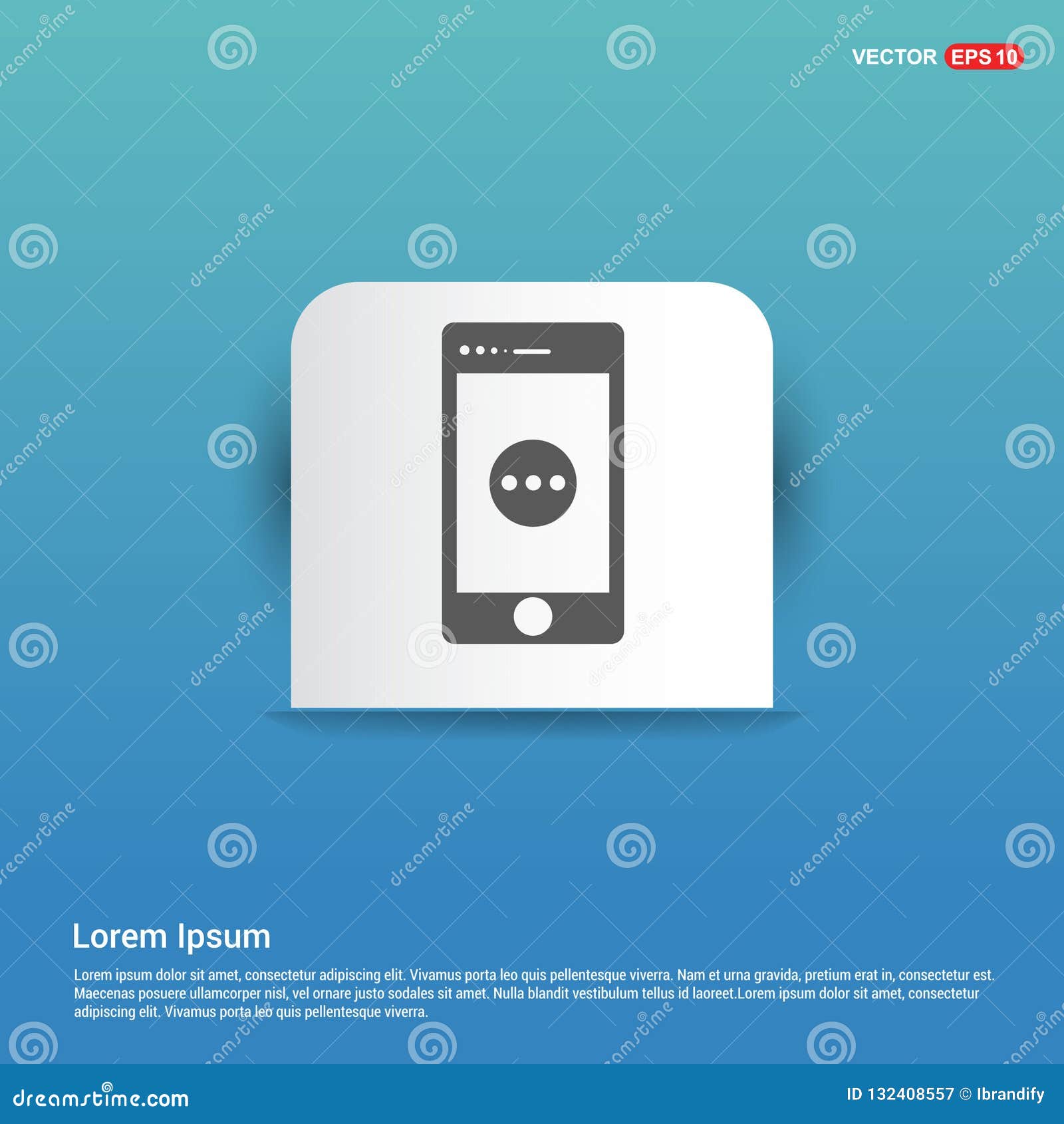 Smart Phone Icon - Blue Sticker Button Stock Vector - Illustration of ...