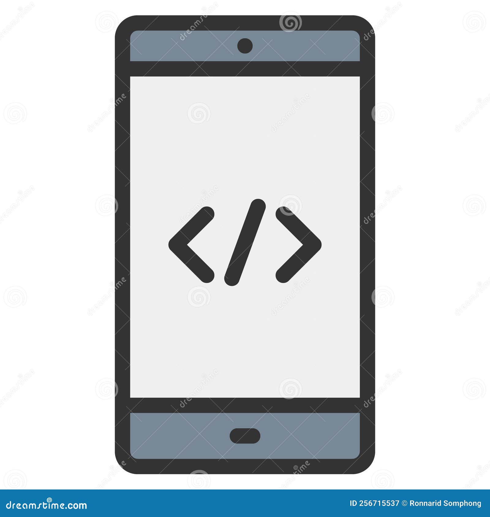 Smart Phone Icon Line Color Vector Illustration Stock Vector ...