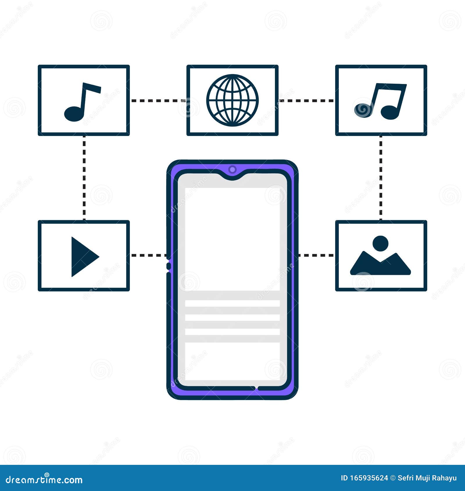 Smart Phone Icon with a Modern Style Stock Vector - Illustration of ...