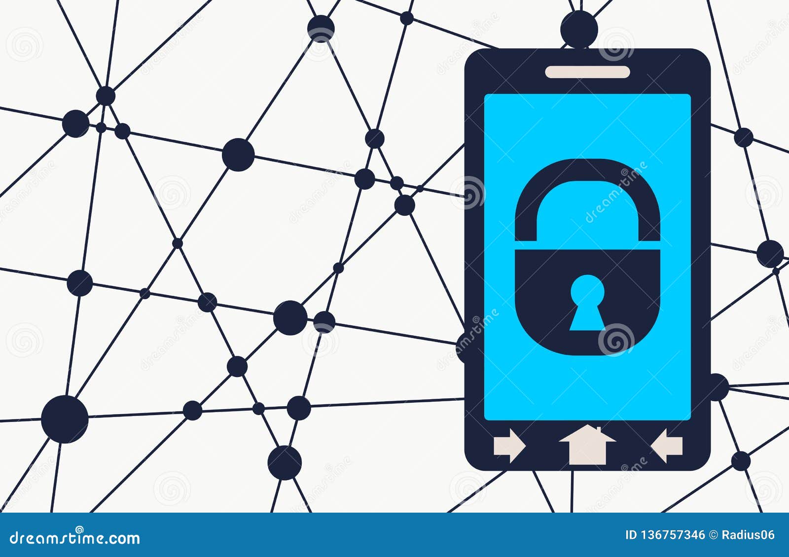 Smart phone icon stock vector. Illustration of molecular - 136757346