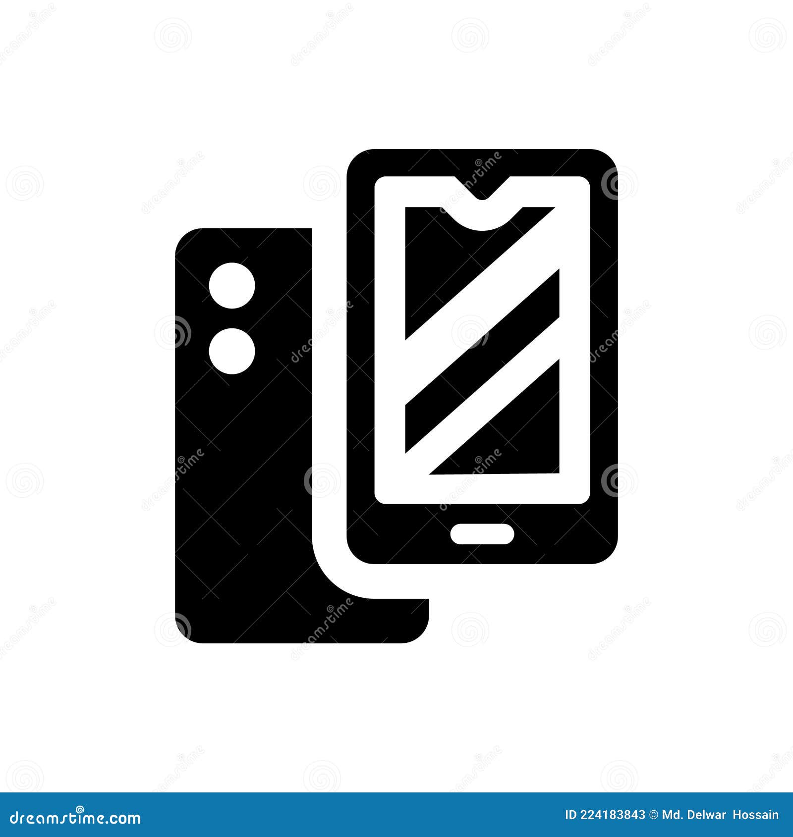 Smart phone icon stock vector. Illustration of smart - 224183843