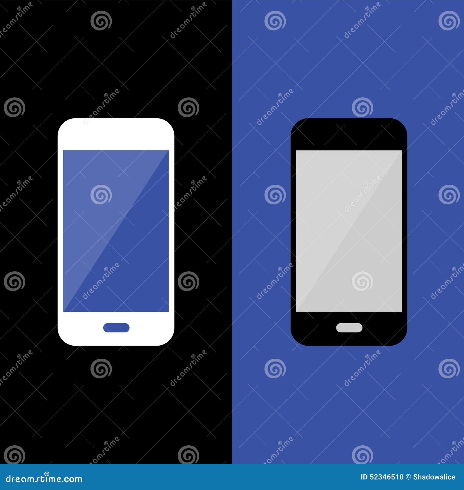 Smart Phone Icons Set Great for Any Use. Vector EPS10 Stock Vector ...