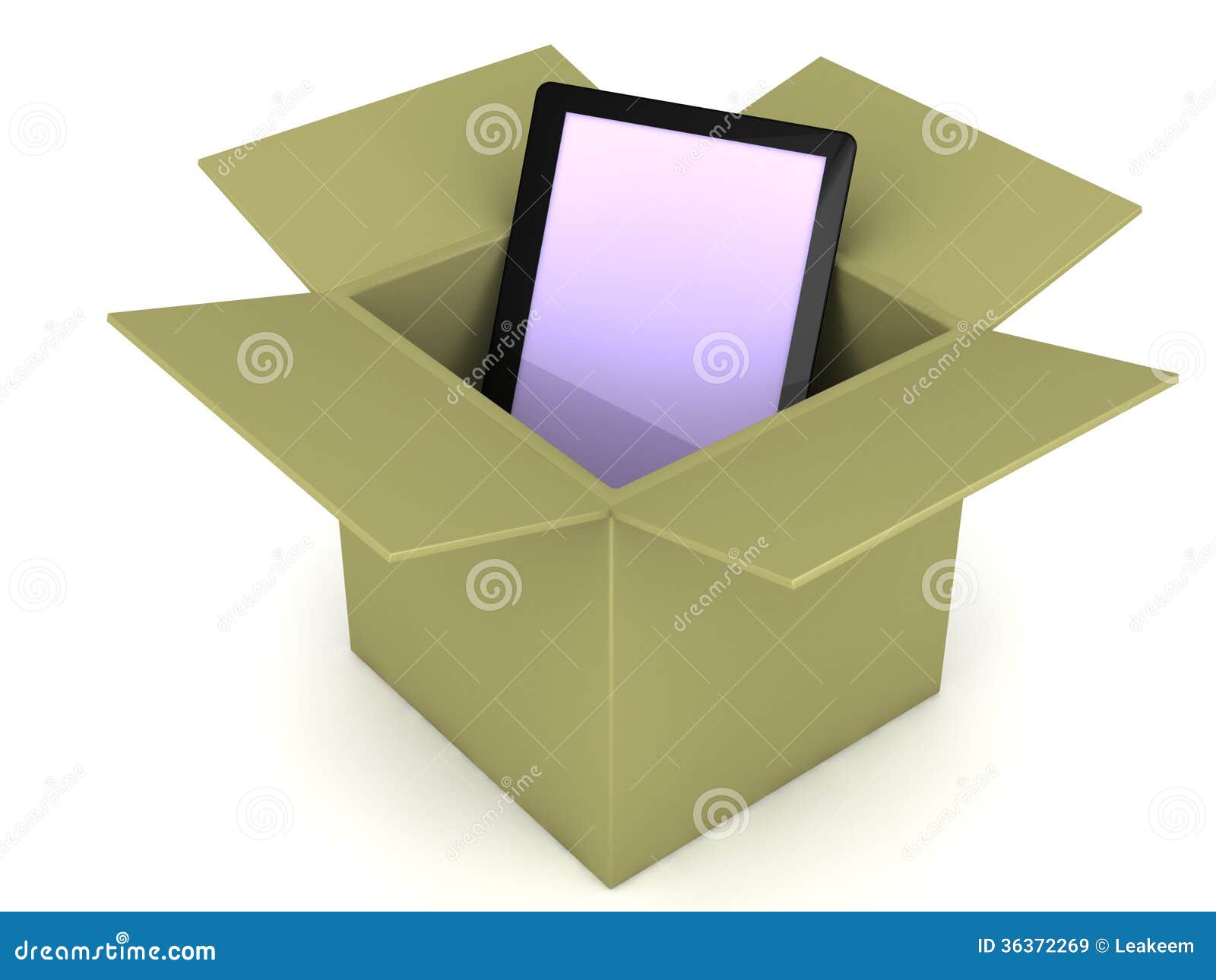 Smart Phone Inside an Open Carton Box Stock Illustration - Illustration ...