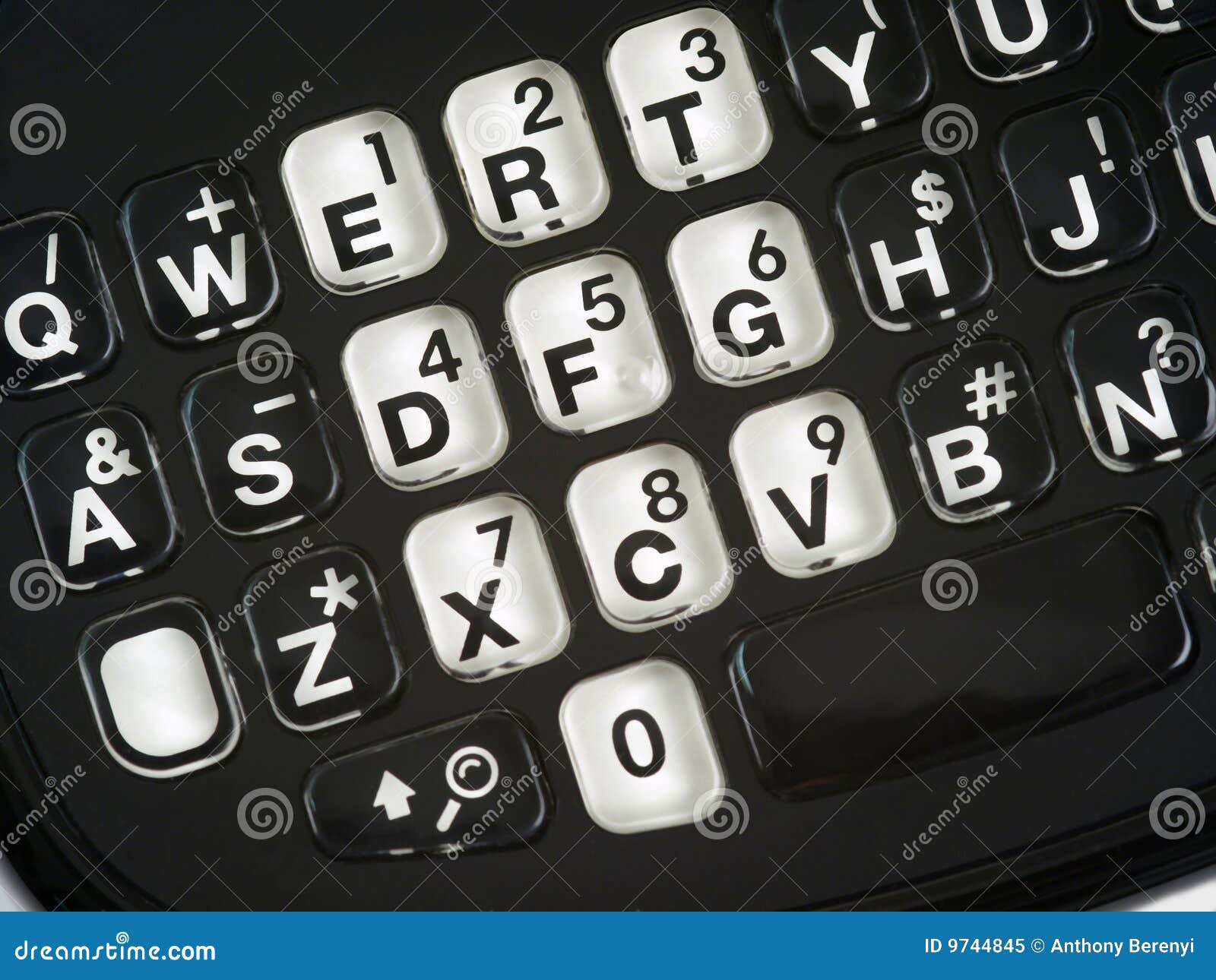 Smart Phone Keypad Qwerty Close Up Stock Image - Image of keypad, sleek ...