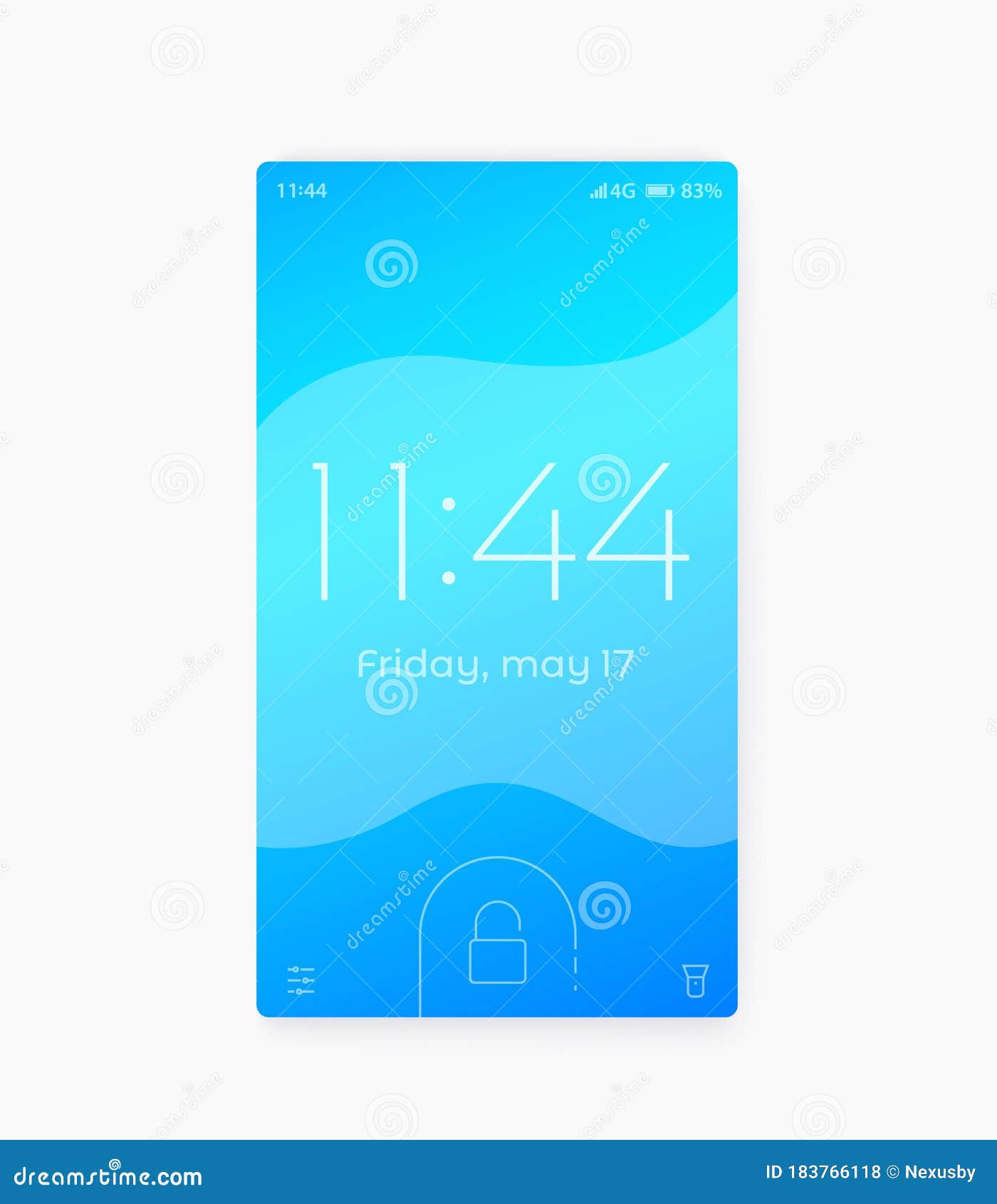 Smart Phone Lock Screen, Vector Design Stock Vector - Illustration of ...