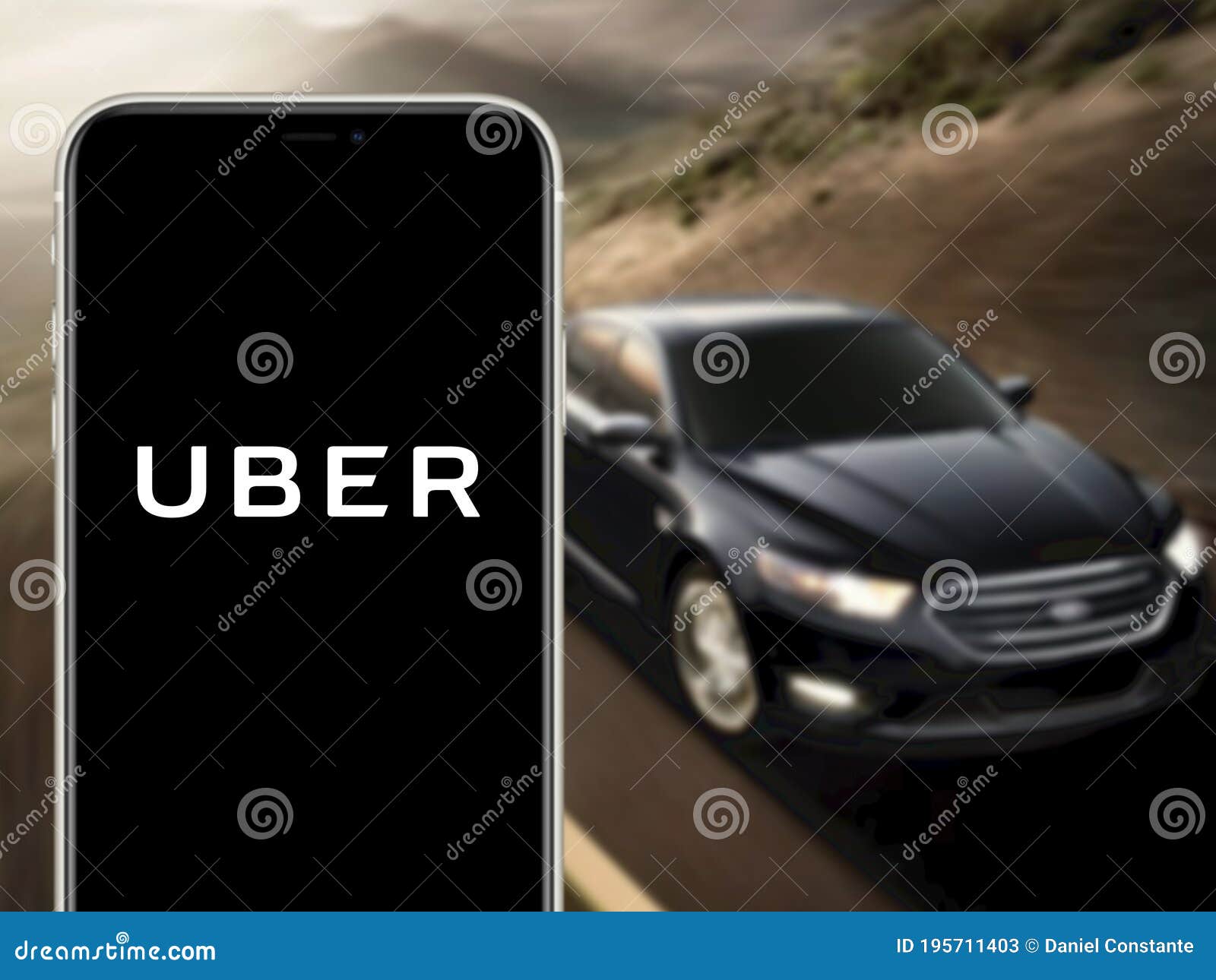 Smart Phone with the Logo of Uber Technologies Inc. Which is an ...