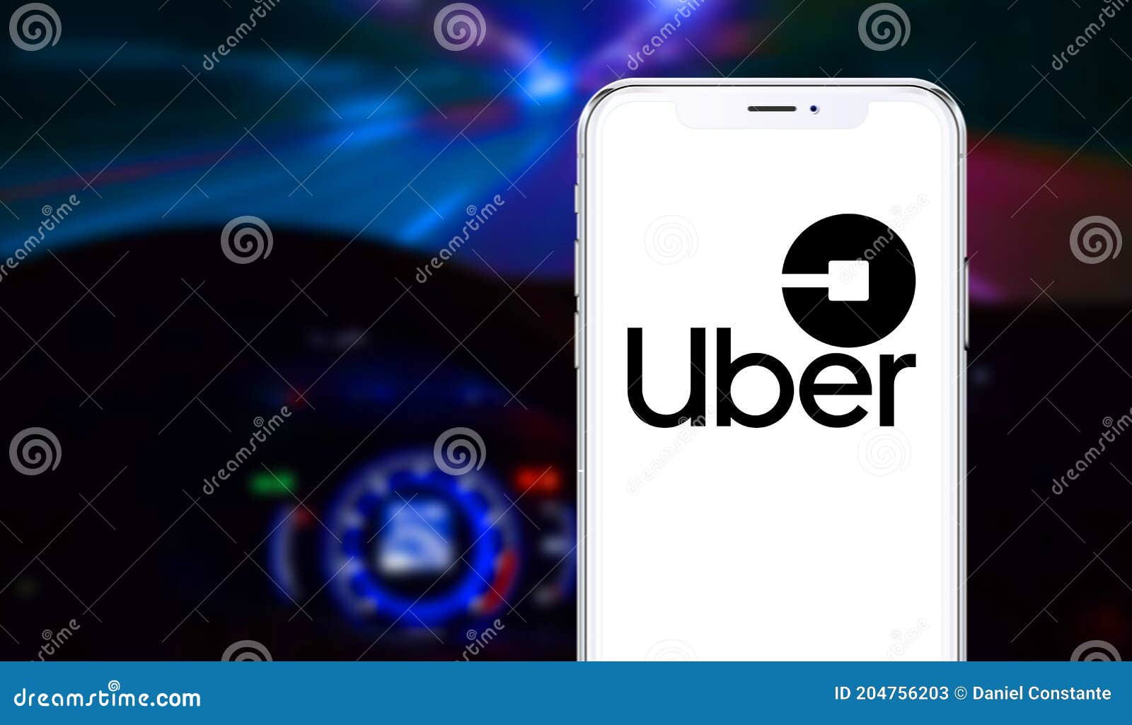 Smart Phone with the Logo of Uber Technologies Inc. Which is an ...