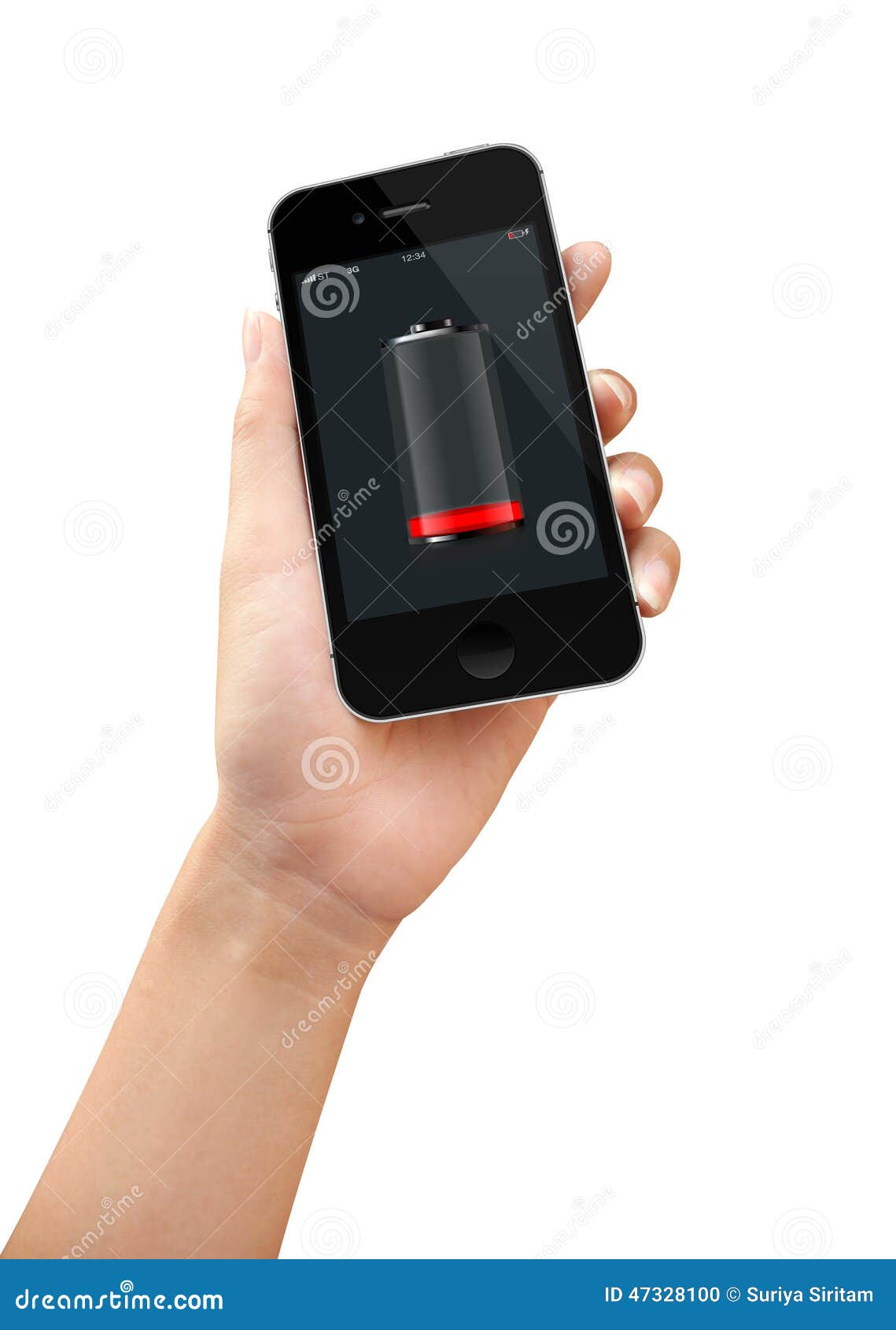 Smart Phone Low Battery stock photo. Image of monitor - 47328100