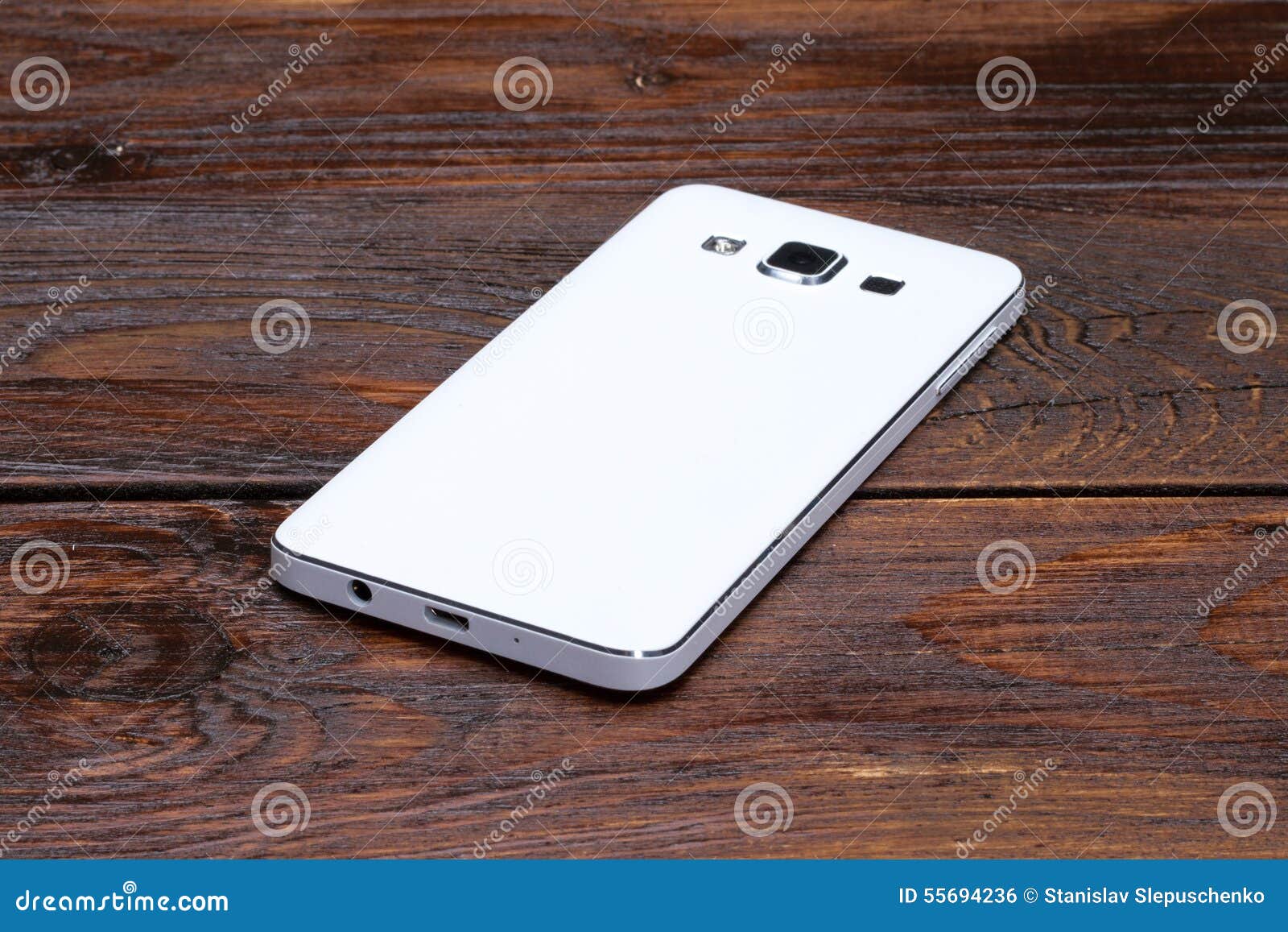 Smart Phone Lying on Wooden Table Stock Photo - Image of call, modern ...