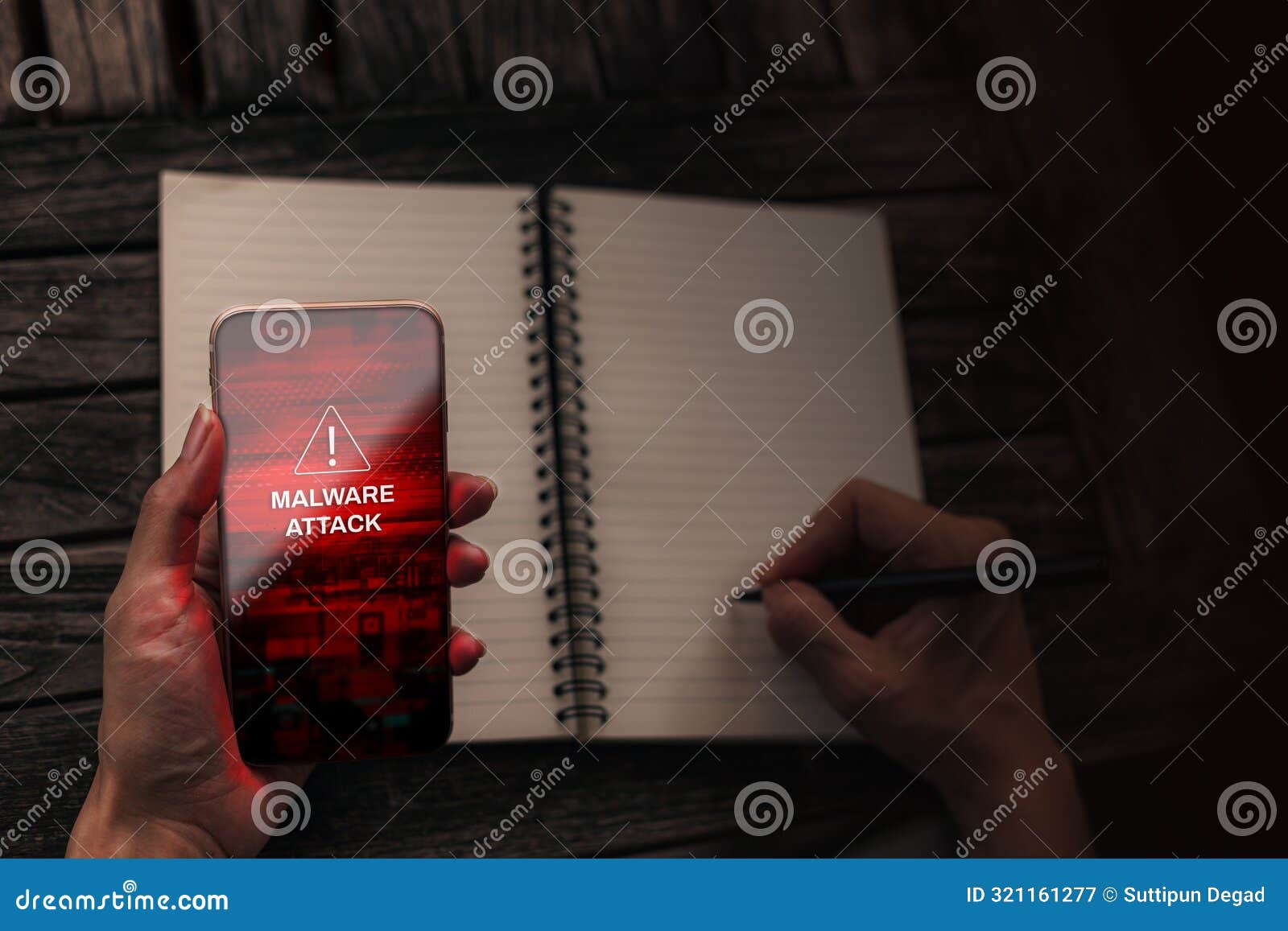 Smart Phone Malware Warning Concept. Stock Image - Image of error ...