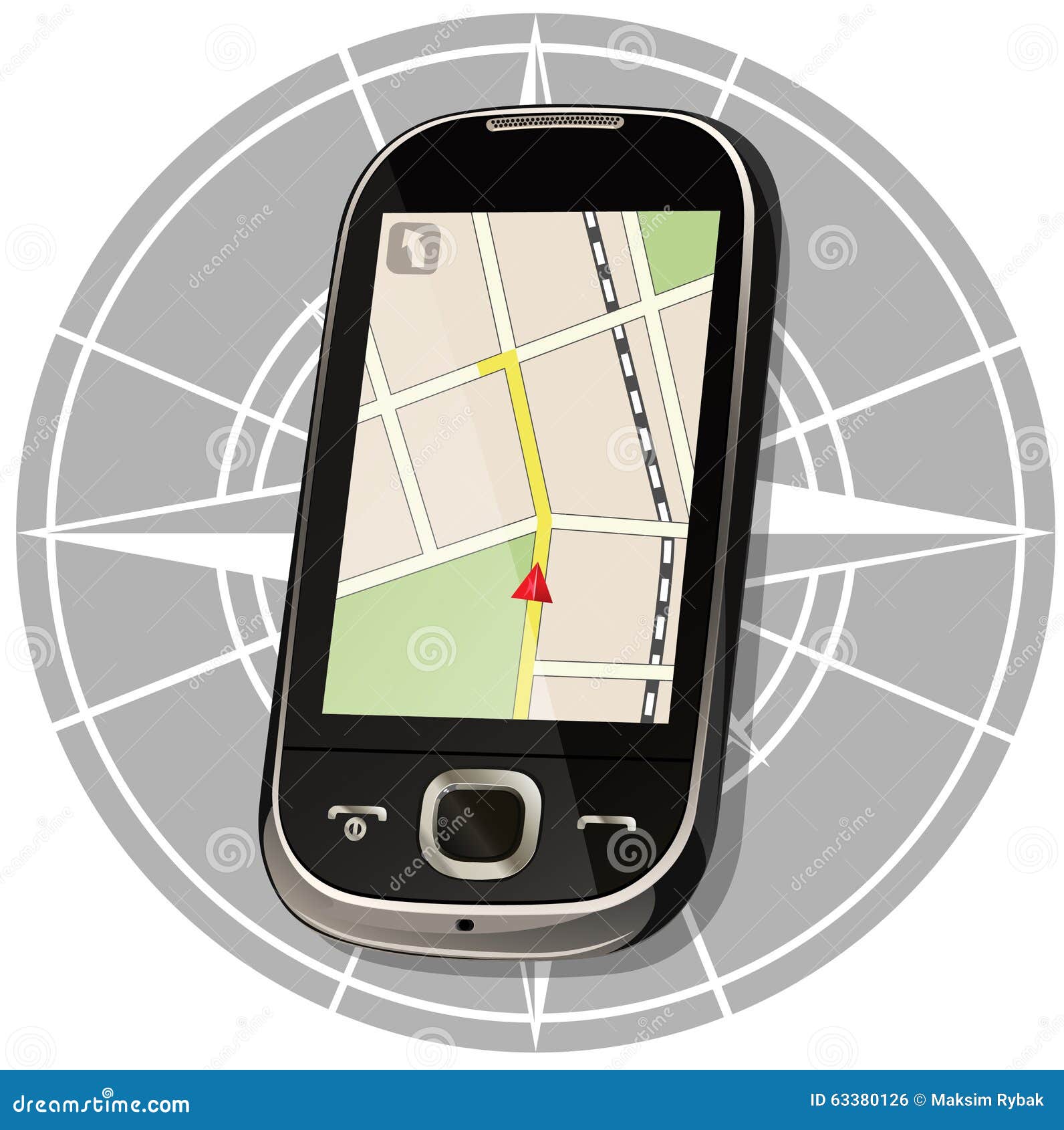 Smart Phone Maps Navigation Stock Vector - Illustration of vector ...