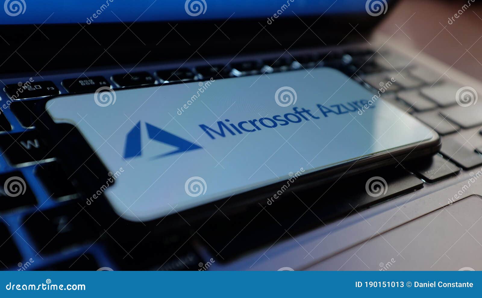 Smart Phone with the Microsoft Azure Logo Editorial Stock Photo - Image ...
