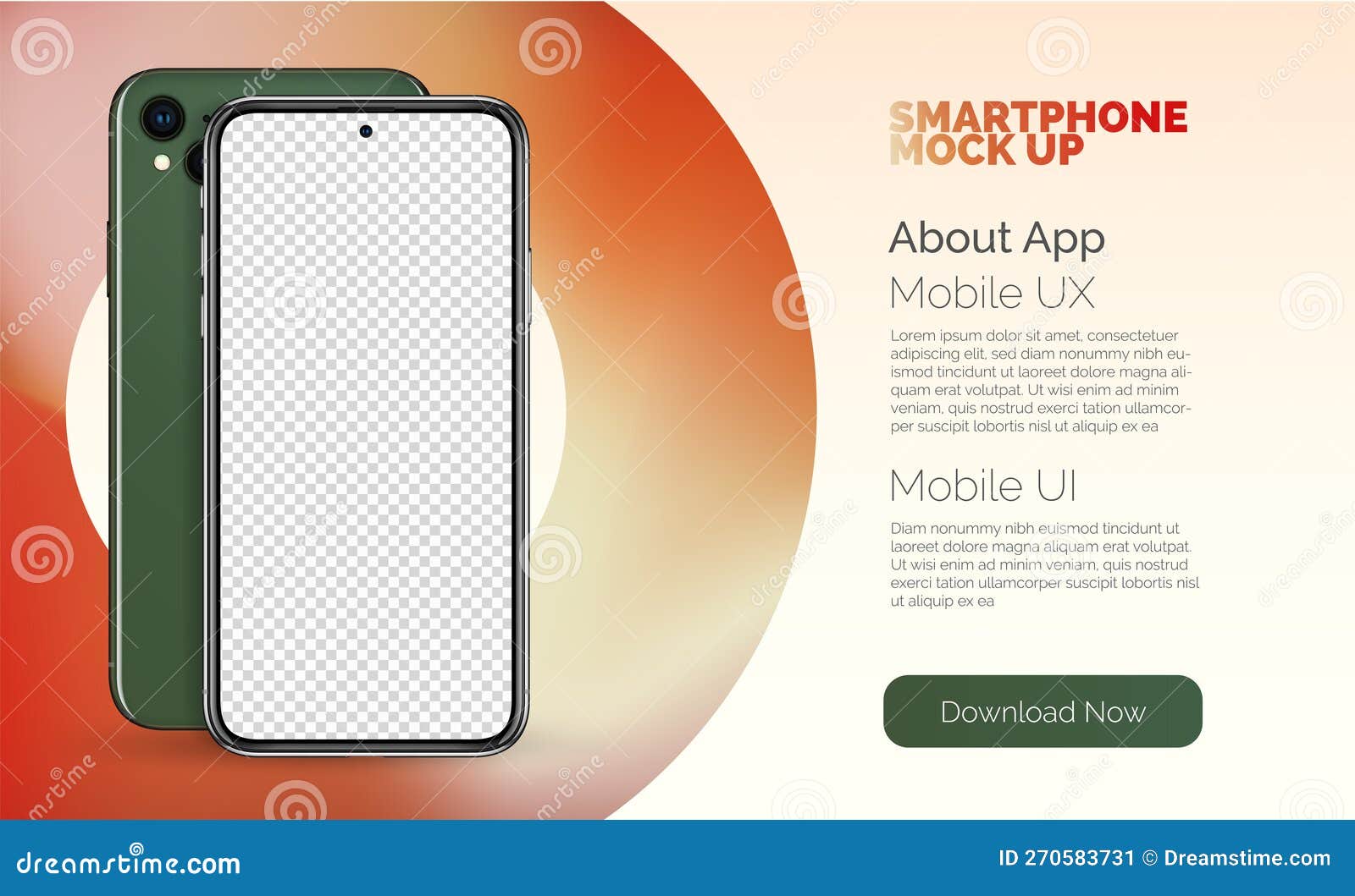 Smart Phone Mock Up Template for Infographics, Technology Presentation ...