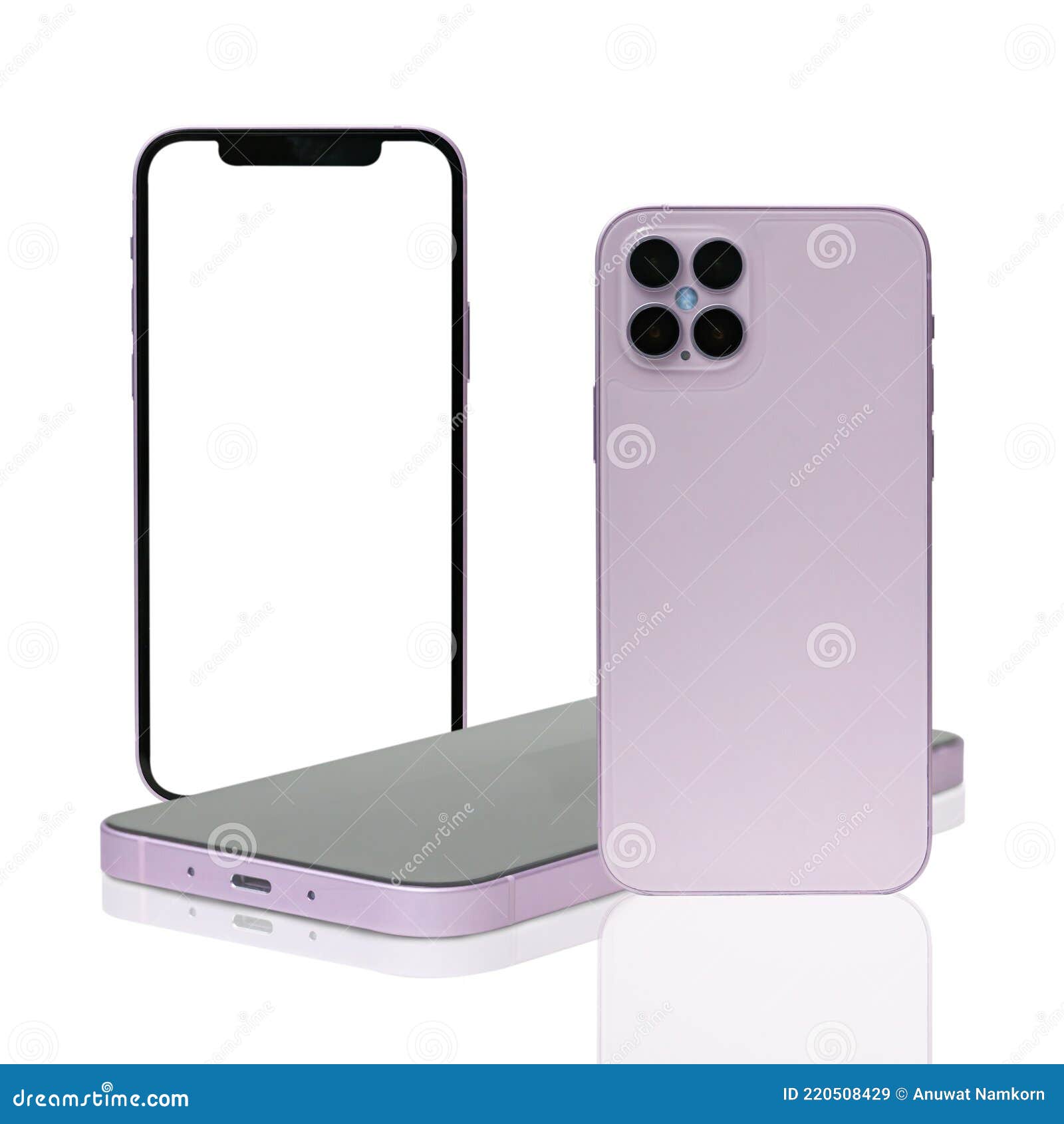 Smart Phone, Multiple Viewing Angles Front View Back Side and Landscape ...