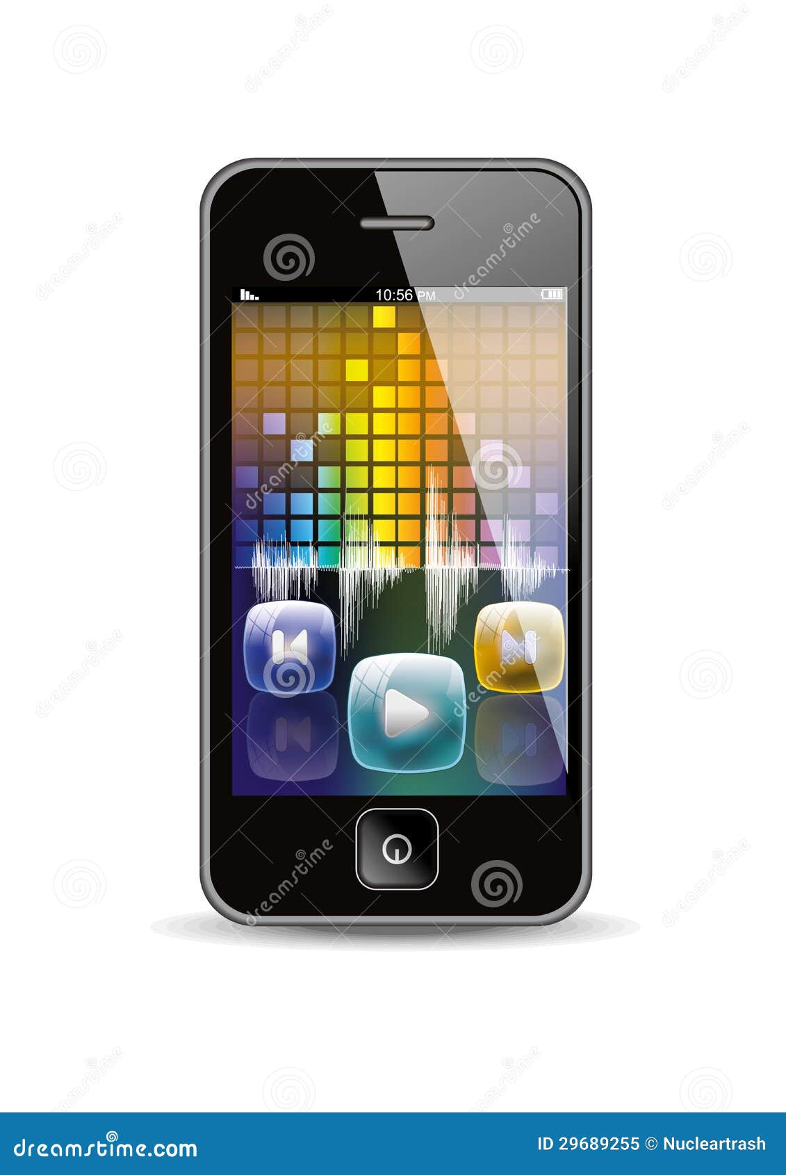 Smart phone music player stock vector. Illustration of sound - 29689255