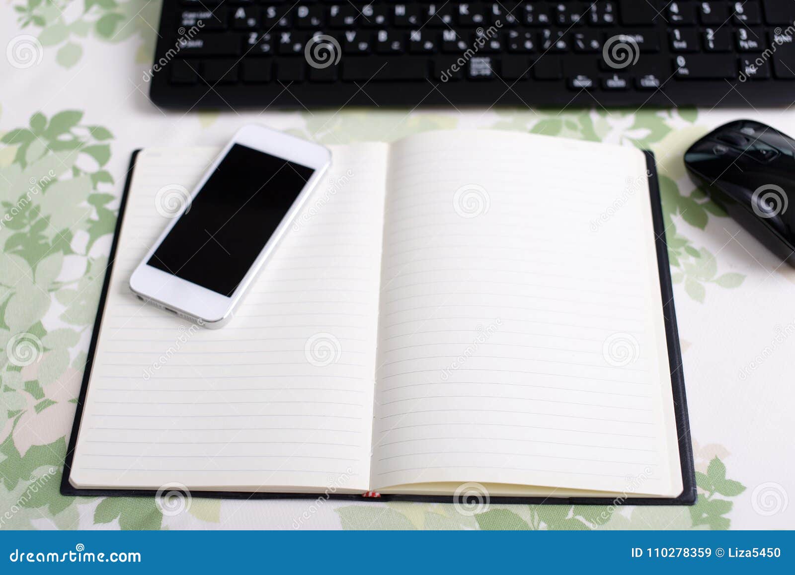 A Smart Phone with Notebook Stock Image - Image of keyboard ...