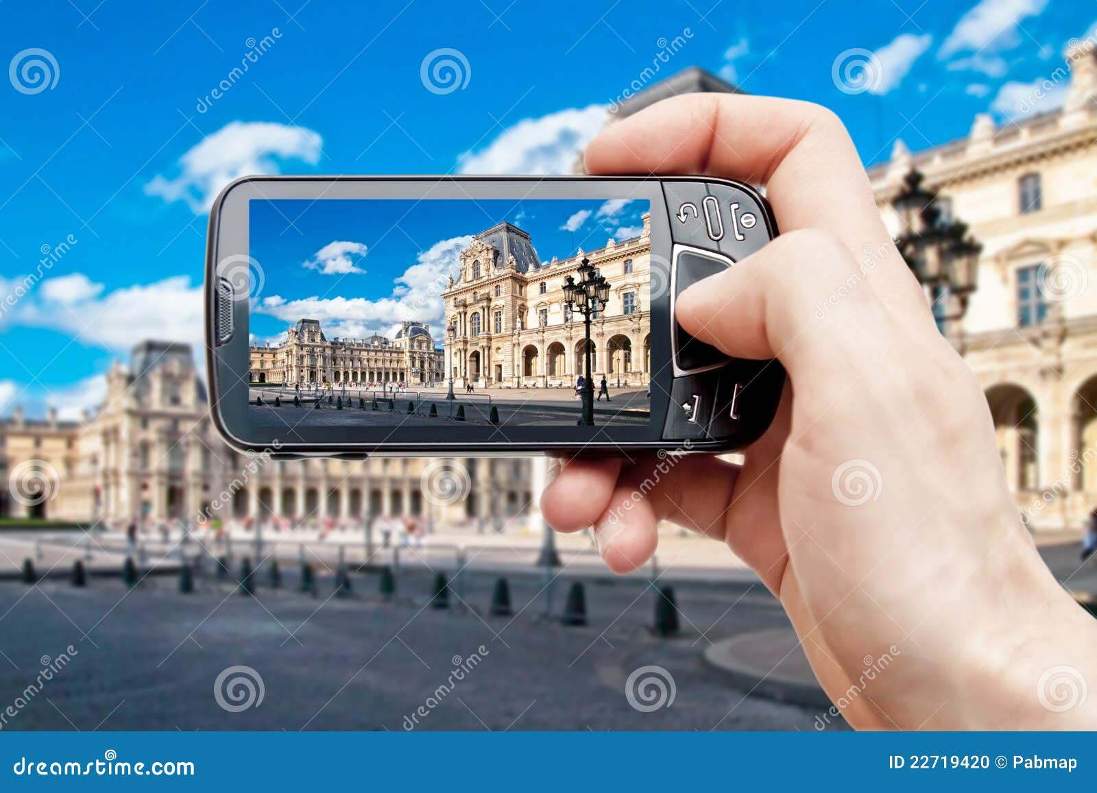 Smart phone in paris stock photo. Image of paris, journey - 22719420