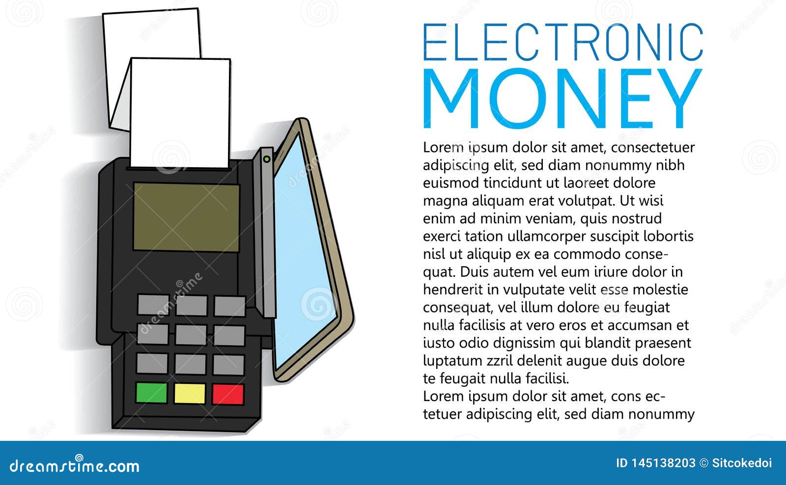 Smart Phone Pay Merchant Credit Card Stock Vector - Illustration of ...