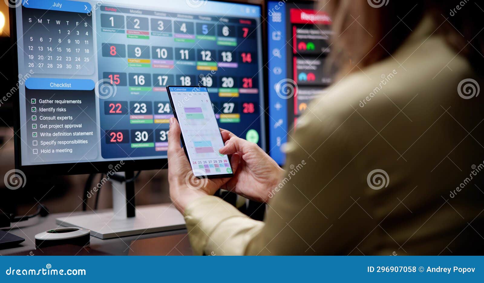 Smart Phone Planner for Scheduling Appointments, Dates Stock Photo ...