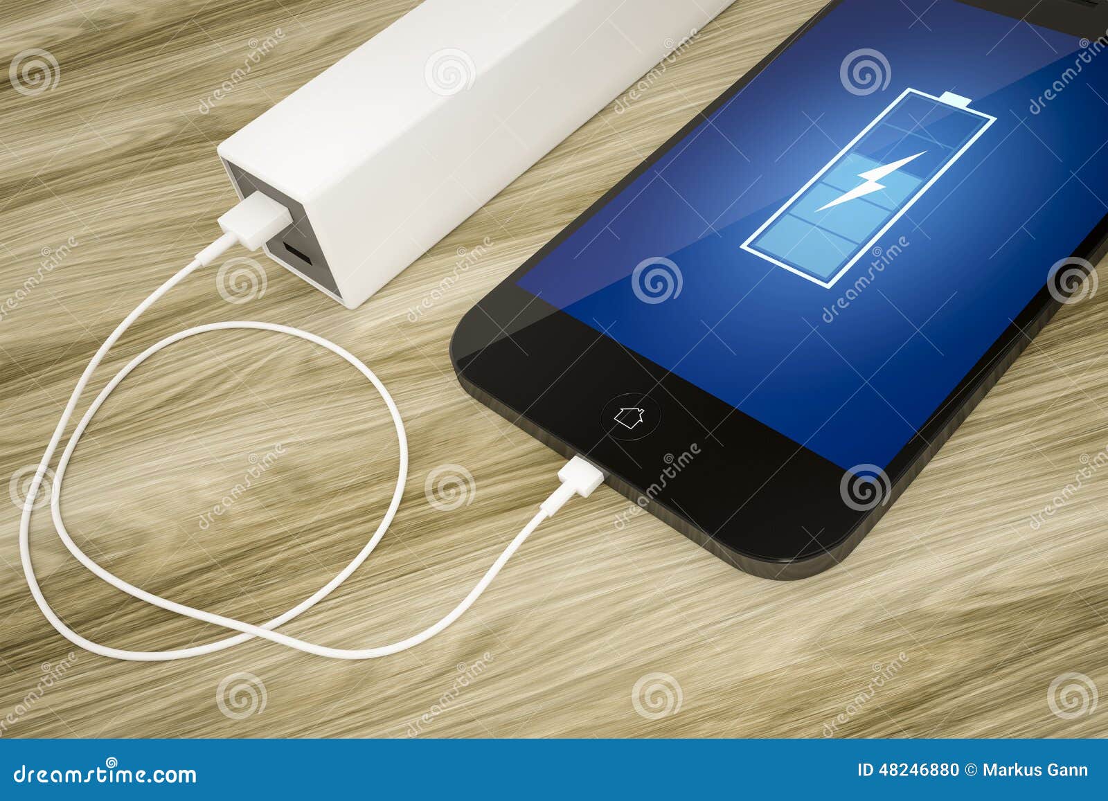 Power Bank Isolated On White Background. Blank Recharger For Design ...