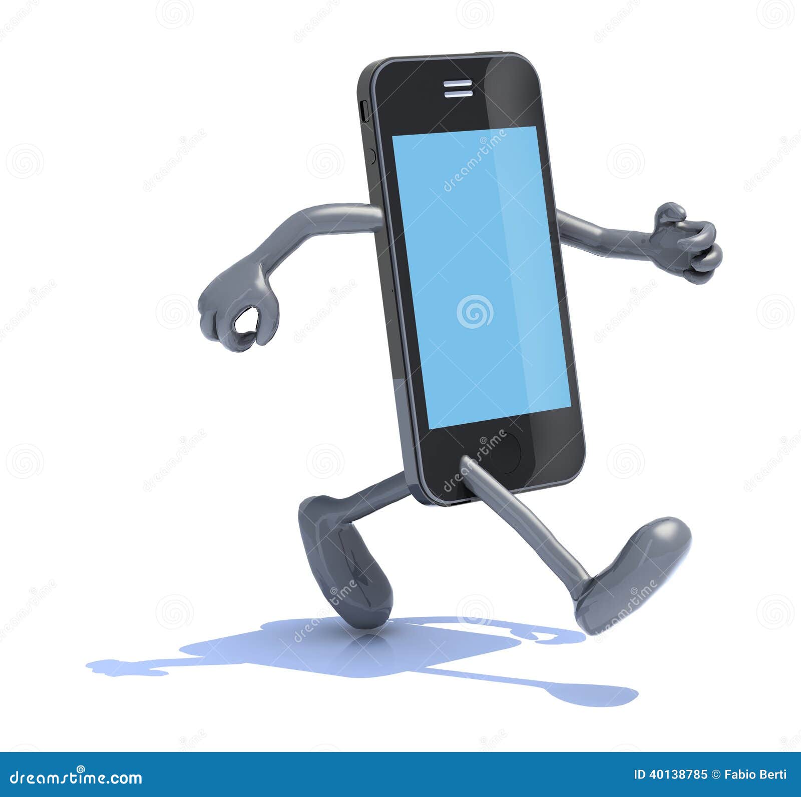 Smart phone that runs stock illustration. Illustration of connection ...