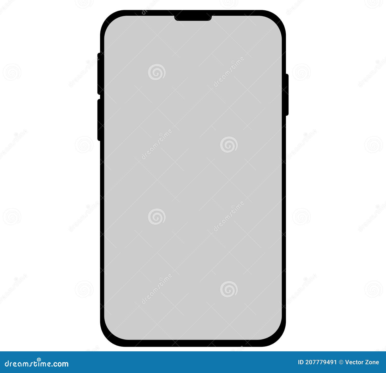 Smart Phone Screen Empty Screen Background Stock Vector - Illustration ...
