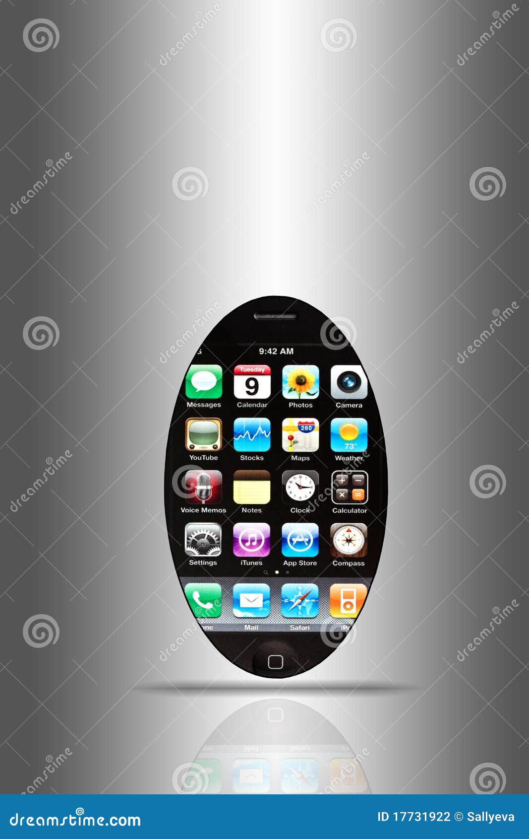 Smart phone screen list editorial photography. Illustration of calling ...