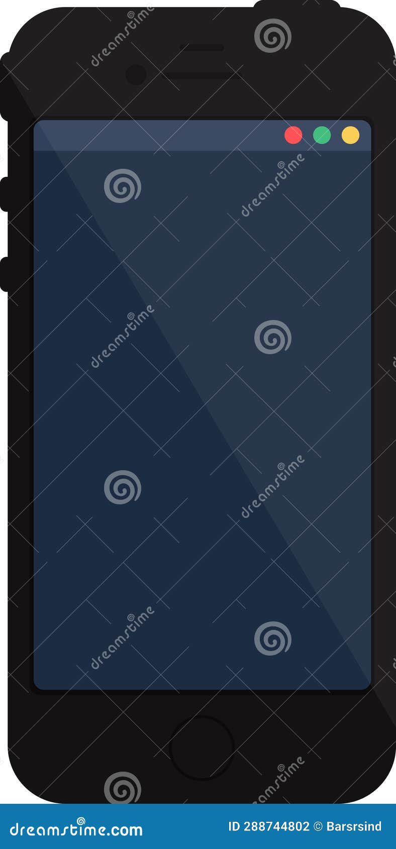 Smart Phone with Screen Off Device Stock Vector - Illustration of power ...