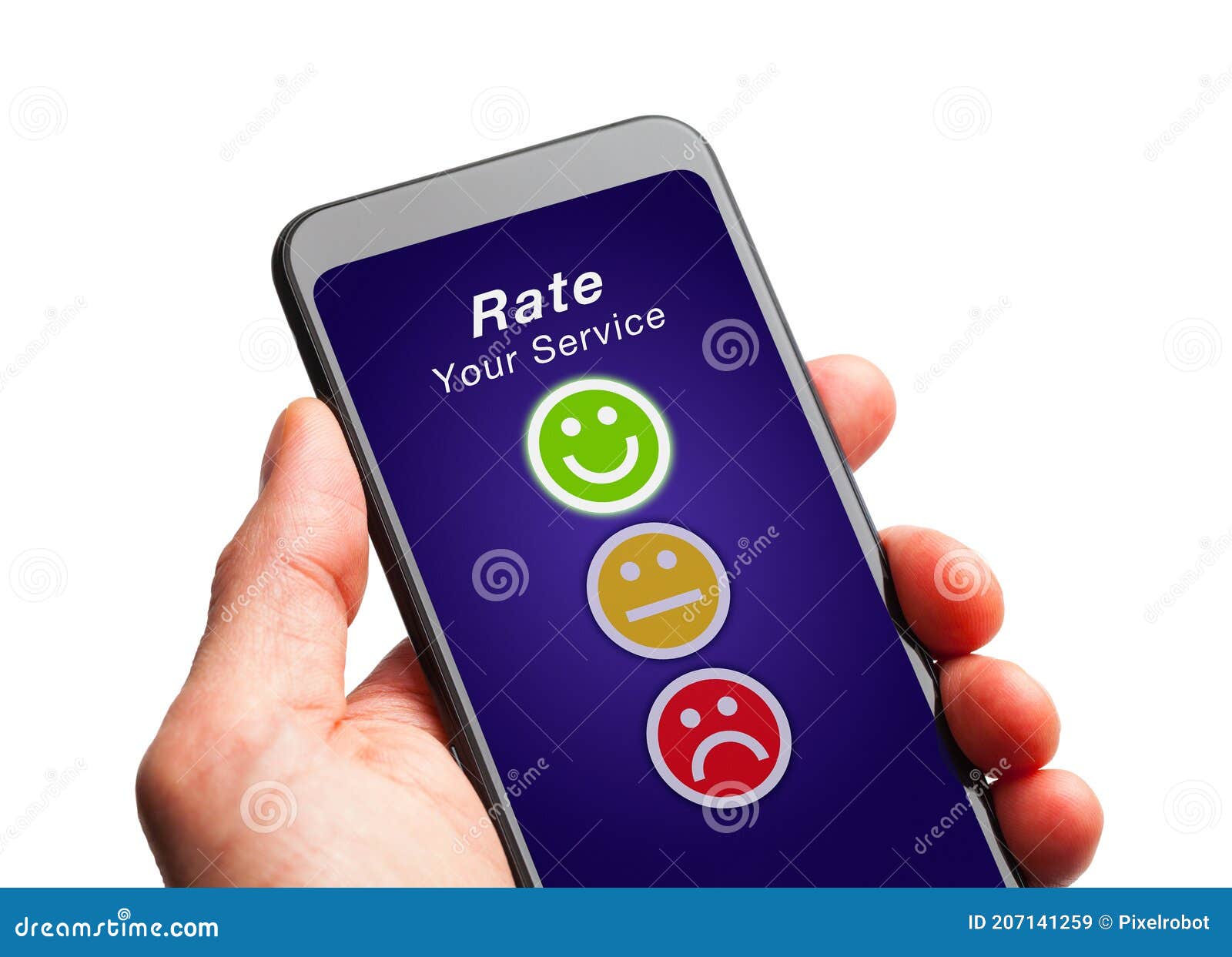 Smart Phone with Service Rating Stock Image - Image of compare, advice ...