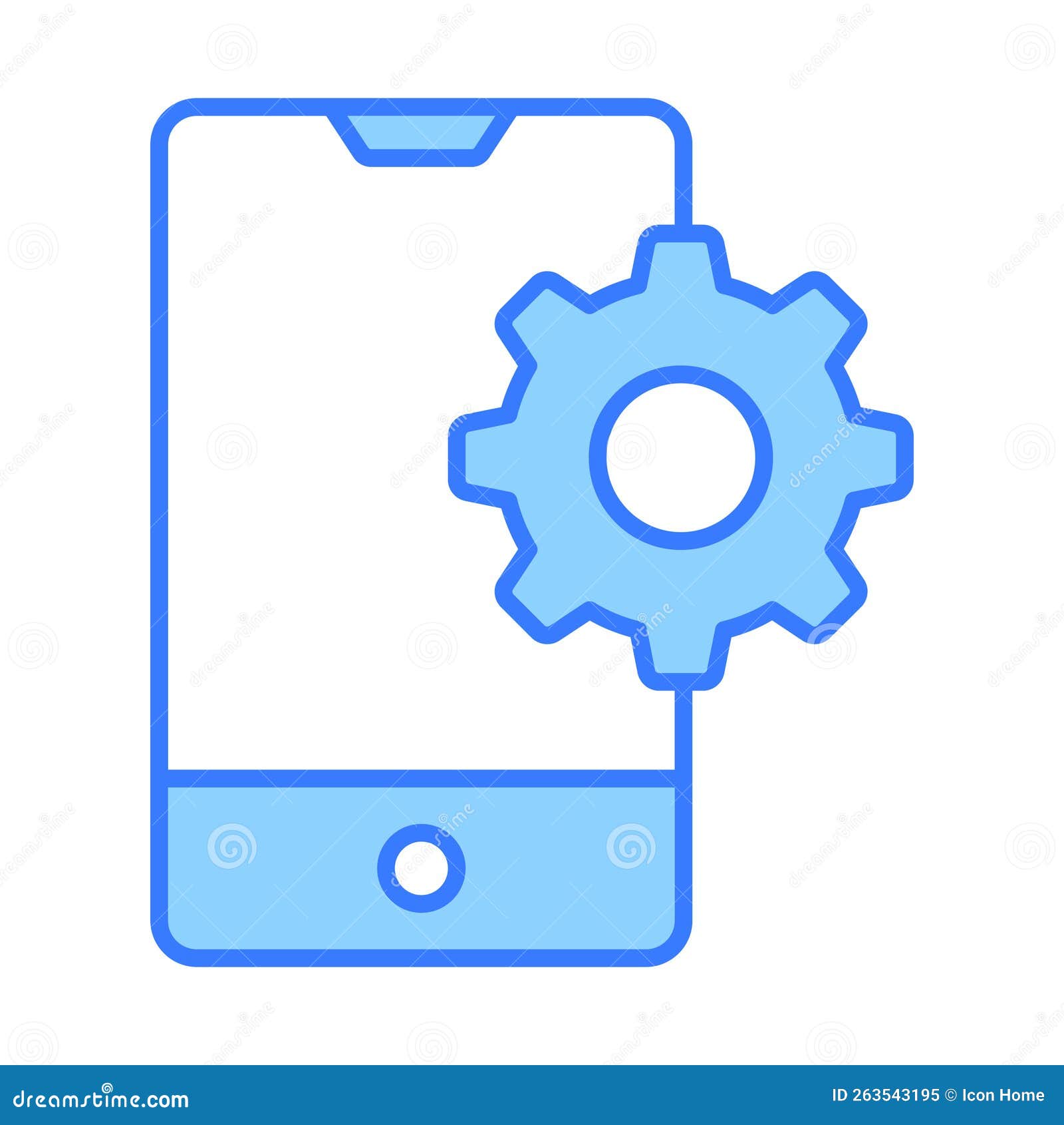 Smart Phone Setting Icon Modern Illustration Stock Vector ...
