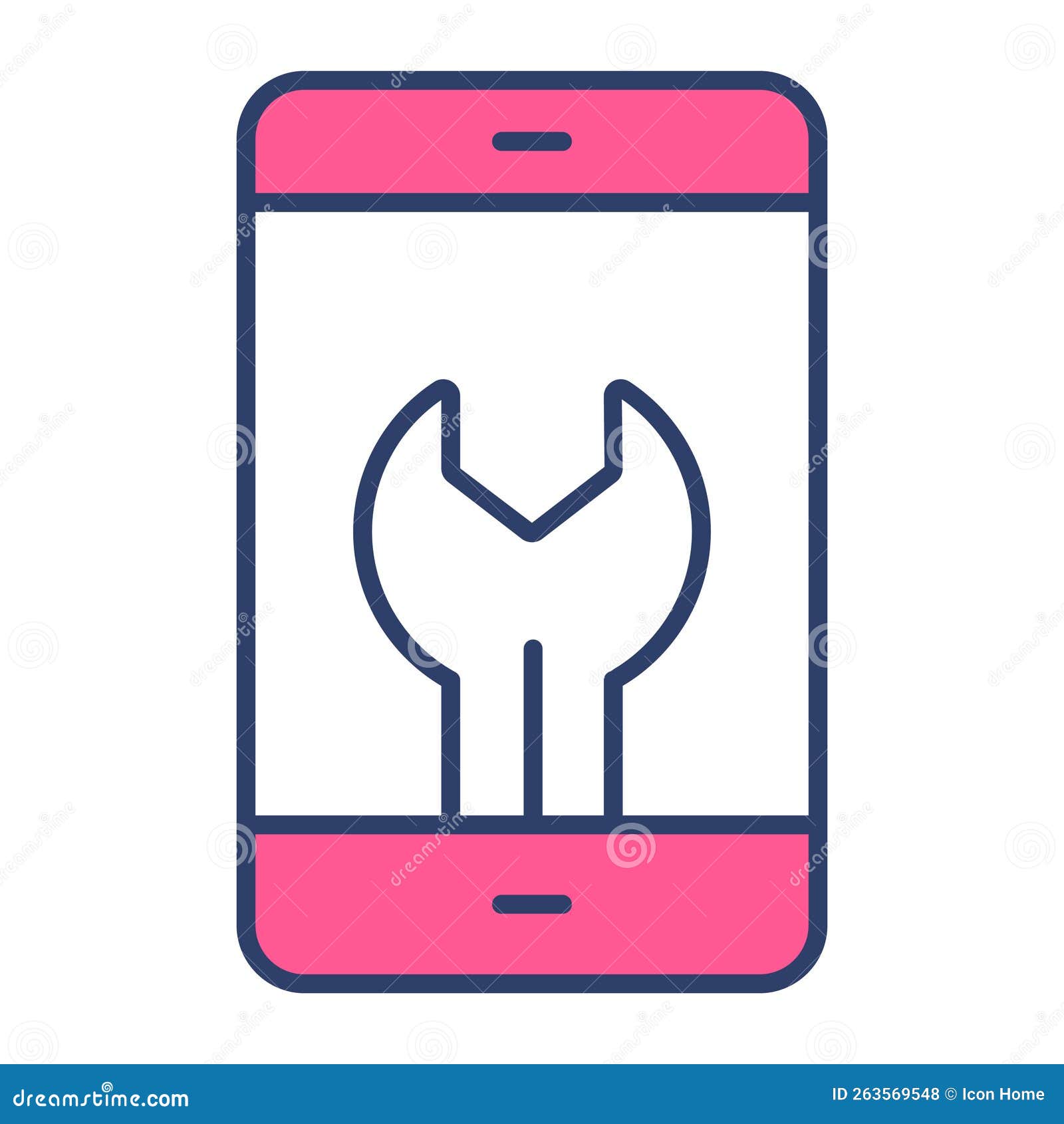 Smart Phone Setting Icon Modern Illustration Stock Vector ...