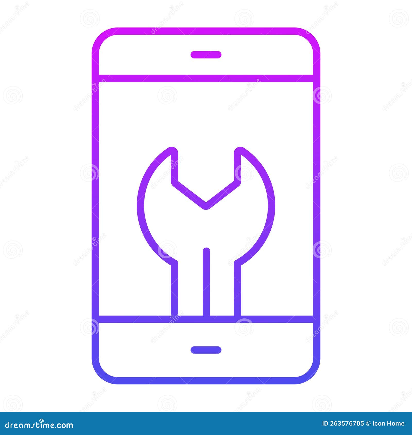 Smart Phone Setting Icon Modern Illustration Stock Vector ...