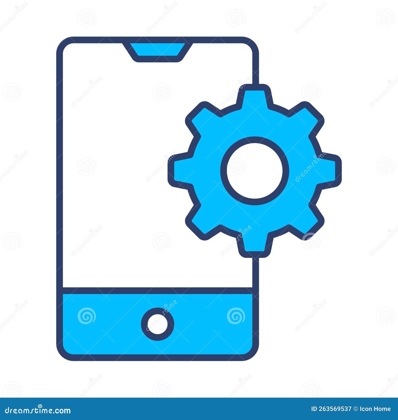 Smart Phone Setting Icon Modern Illustration Stock Vector ...