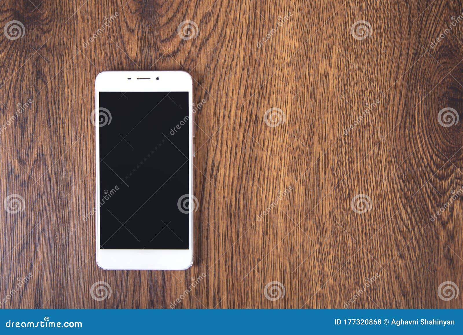 Smart phone on the table stock photo. Image of black - 177320868