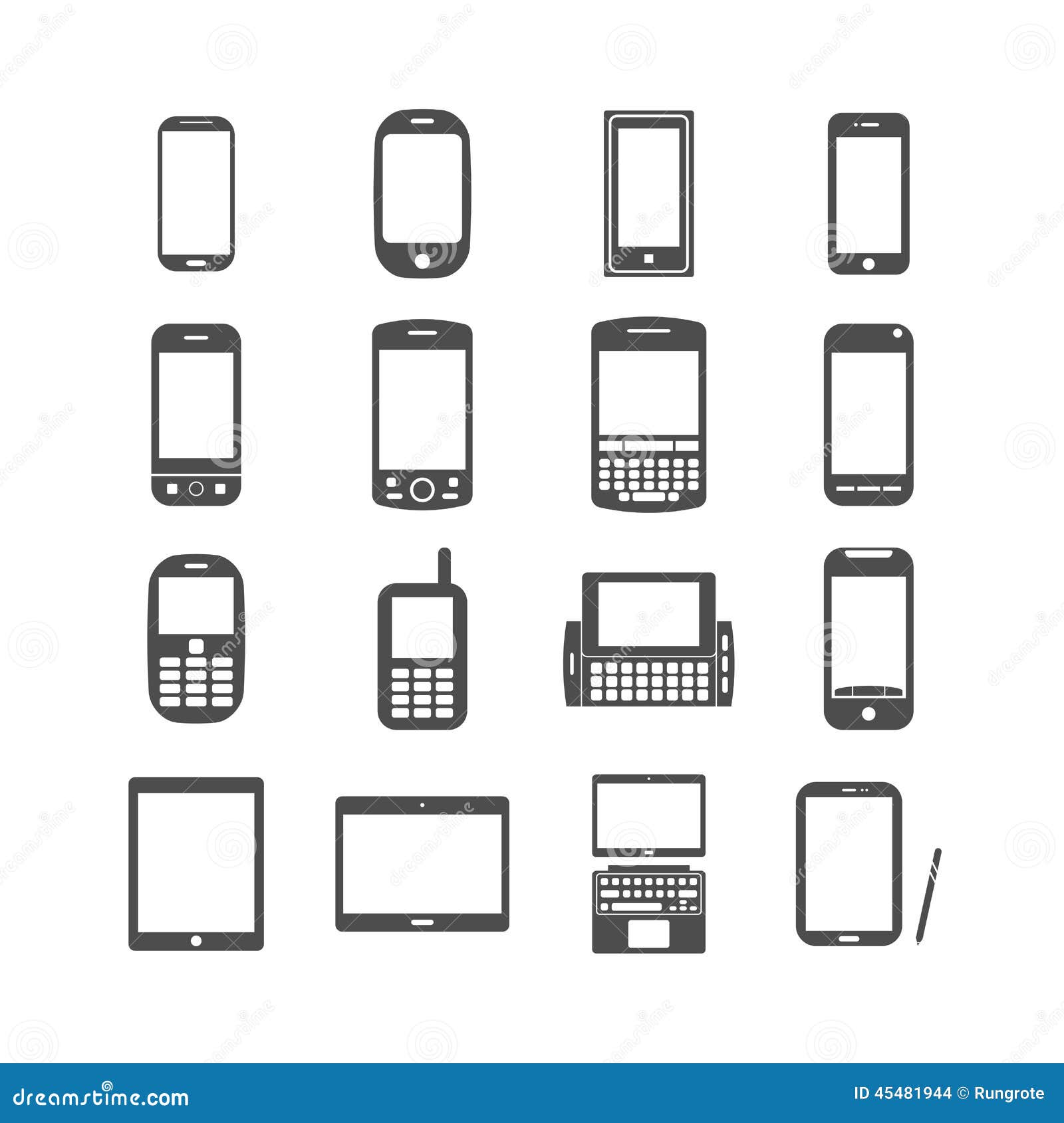 Smart Phone and Tablet Icon Set, Vector Eps10 Stock Vector ...