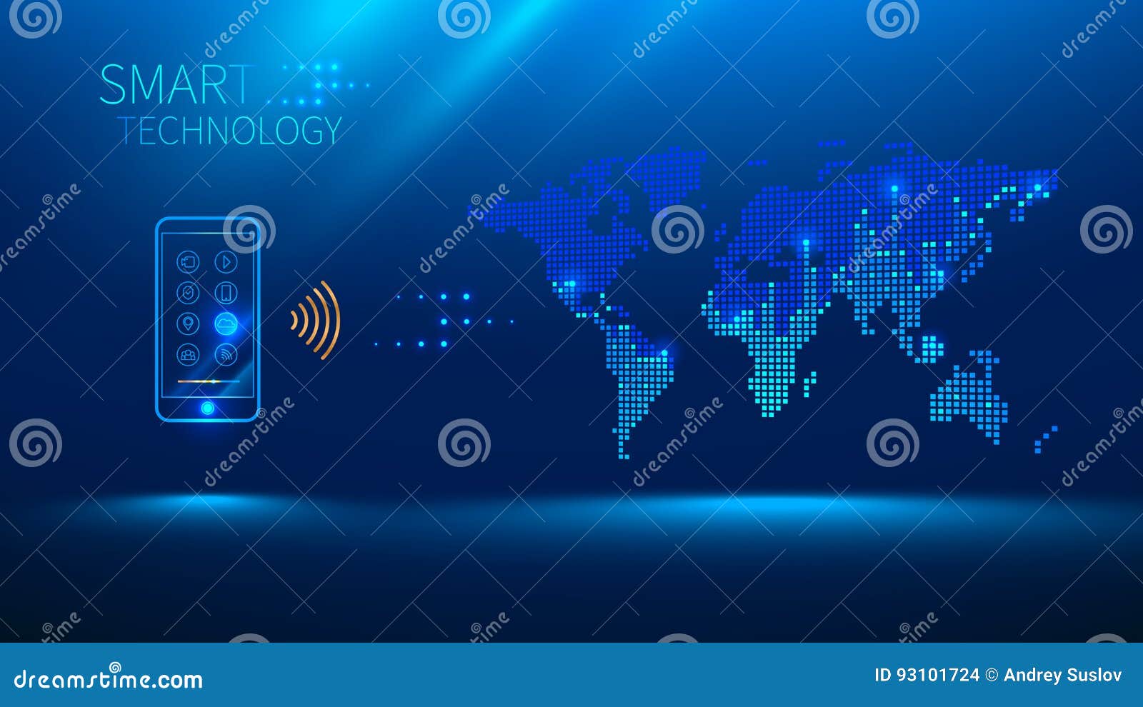 Smart Phone To Connect with the World Stock Vector - Illustration of ...