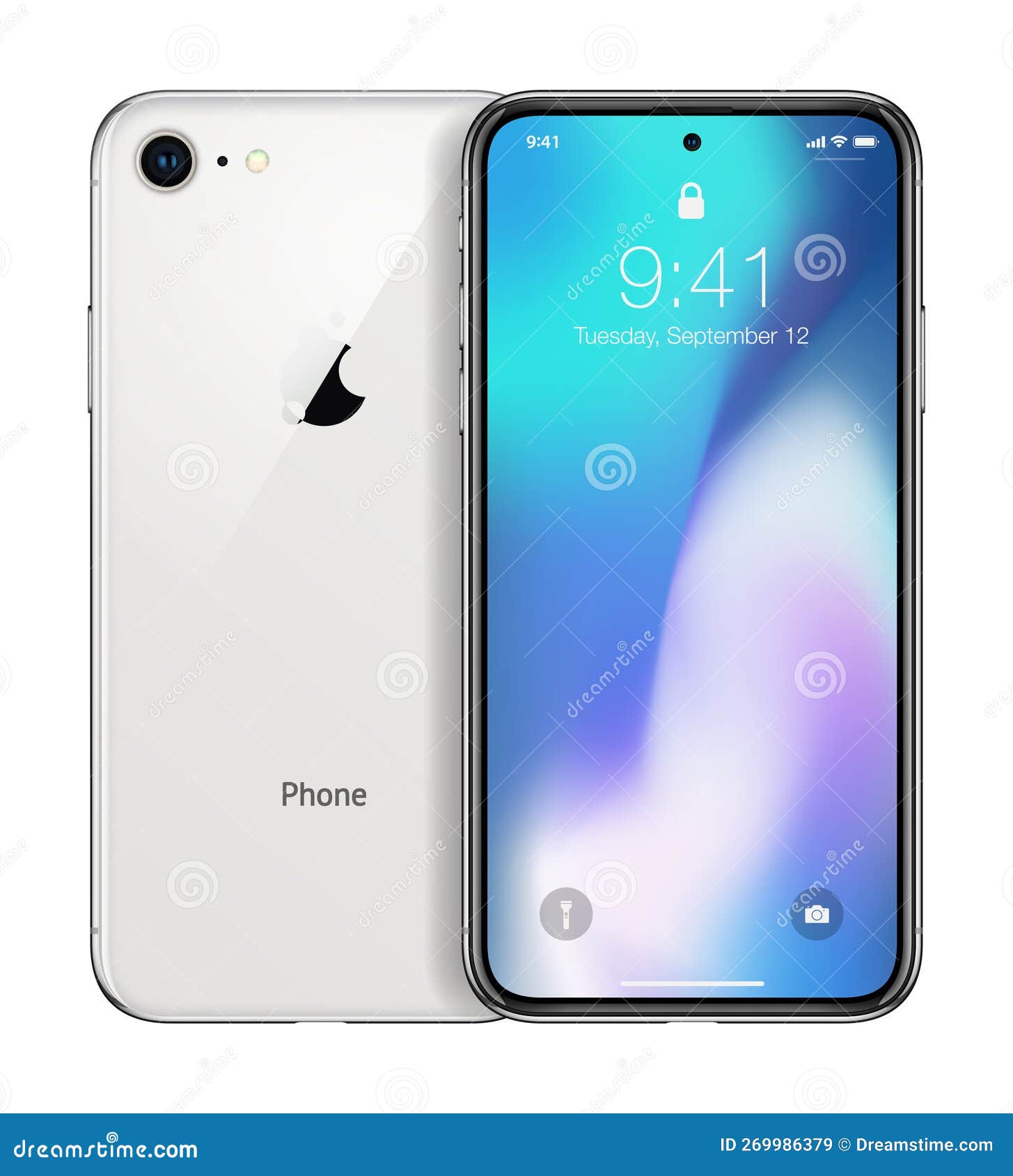 Smart Phone UI, UX Mock Up for Presentation Template. Cell Phone with ...