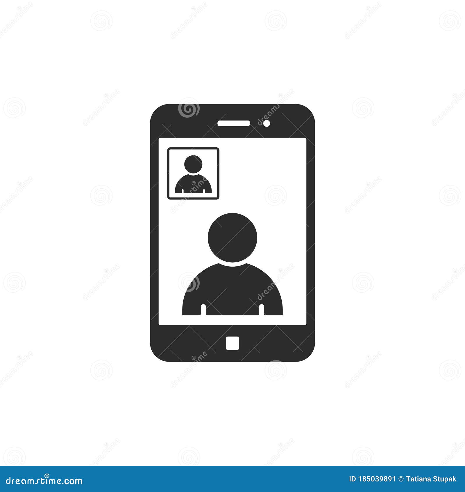 Smart Phone Video Call Icon, Vector Isolated Illustration Stock Vector ...