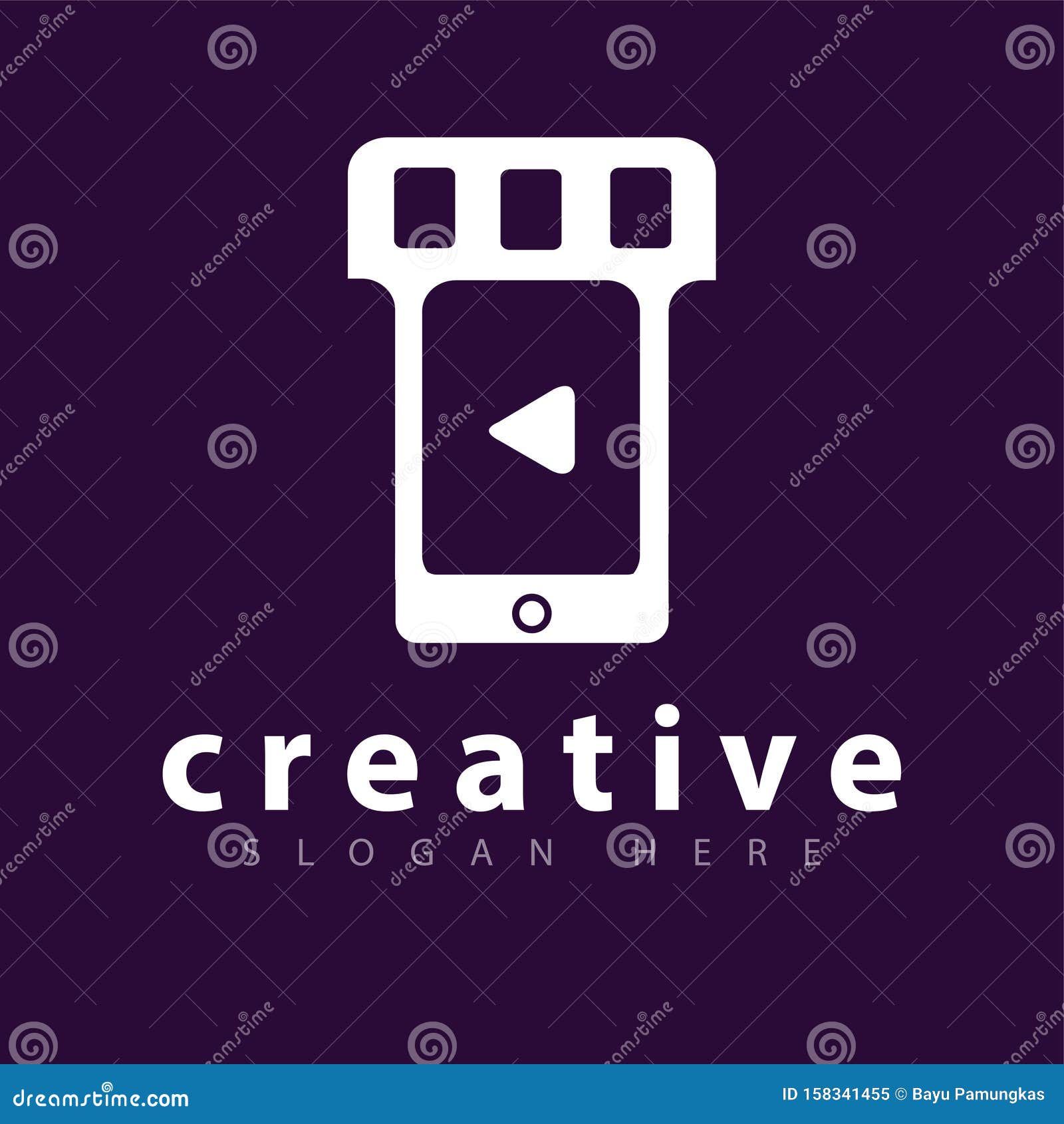 Smart Phone Video Logo Icon Vector Template Stock Vector - Illustration ...