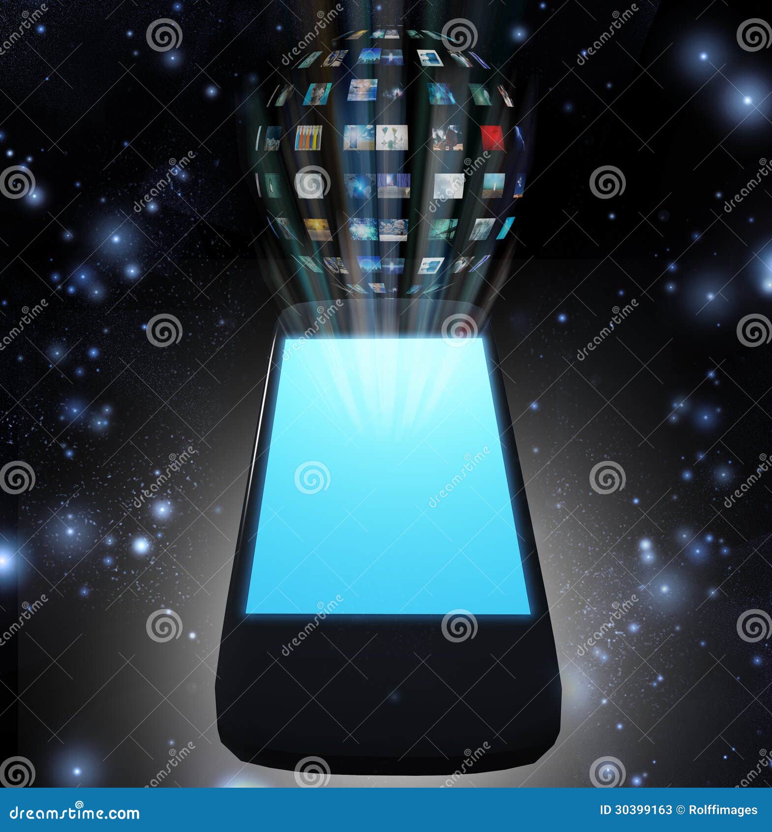 Smart Phone Video Sphere stock illustration. Illustration of download ...