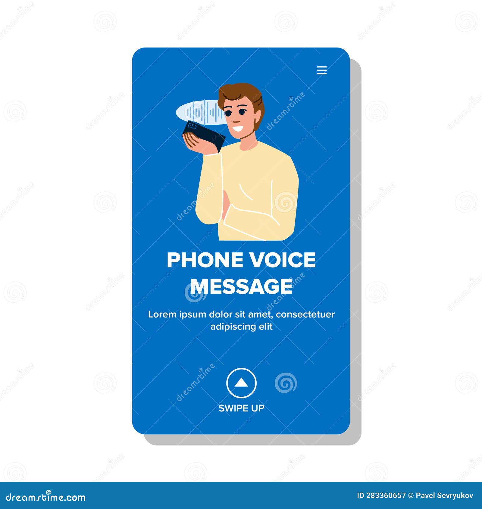 Smart Phone Voice Message Vector Stock Illustration - Illustration of ...