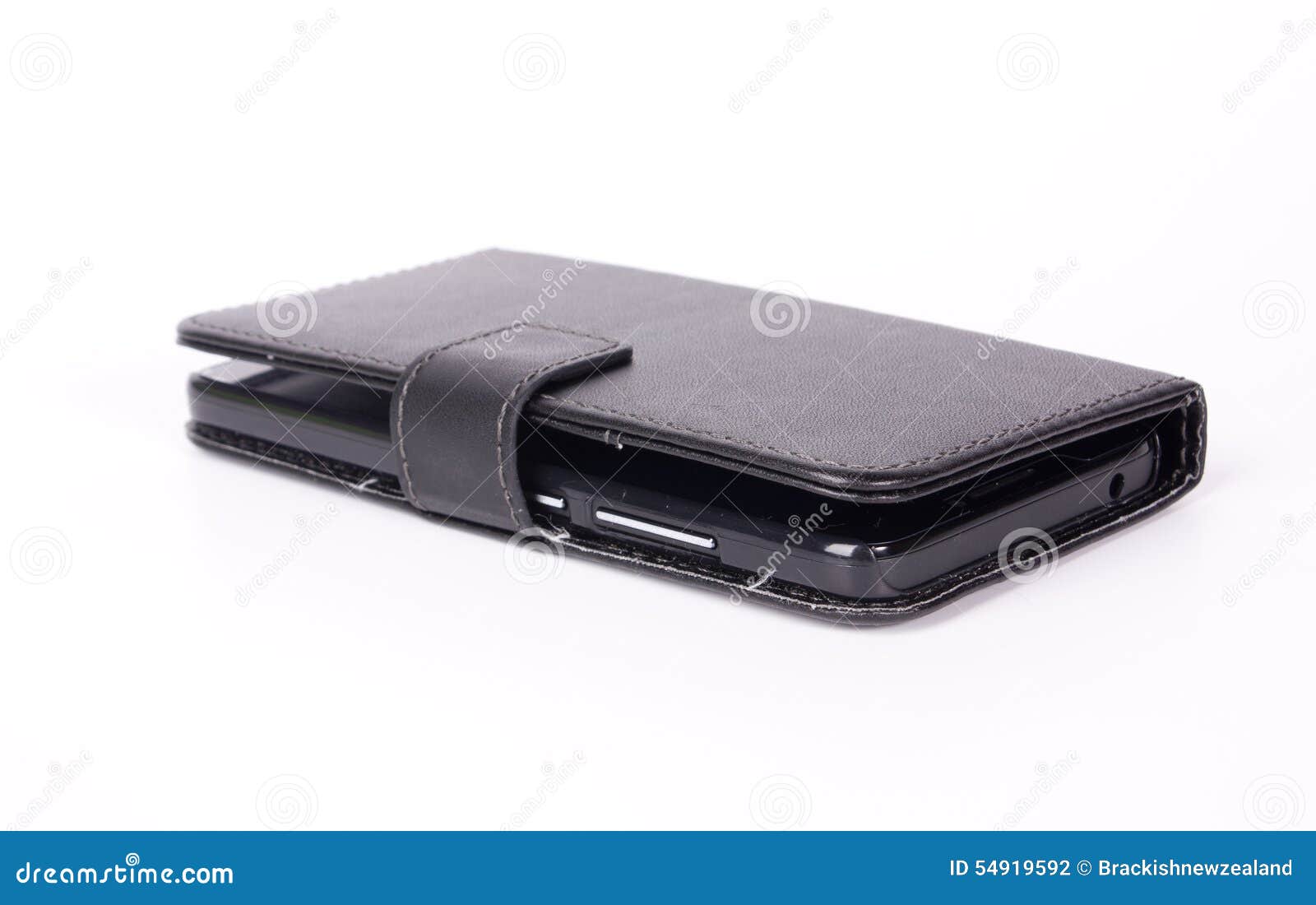 Smart phone in wallet case stock photo. Image of smartphone - 54919592