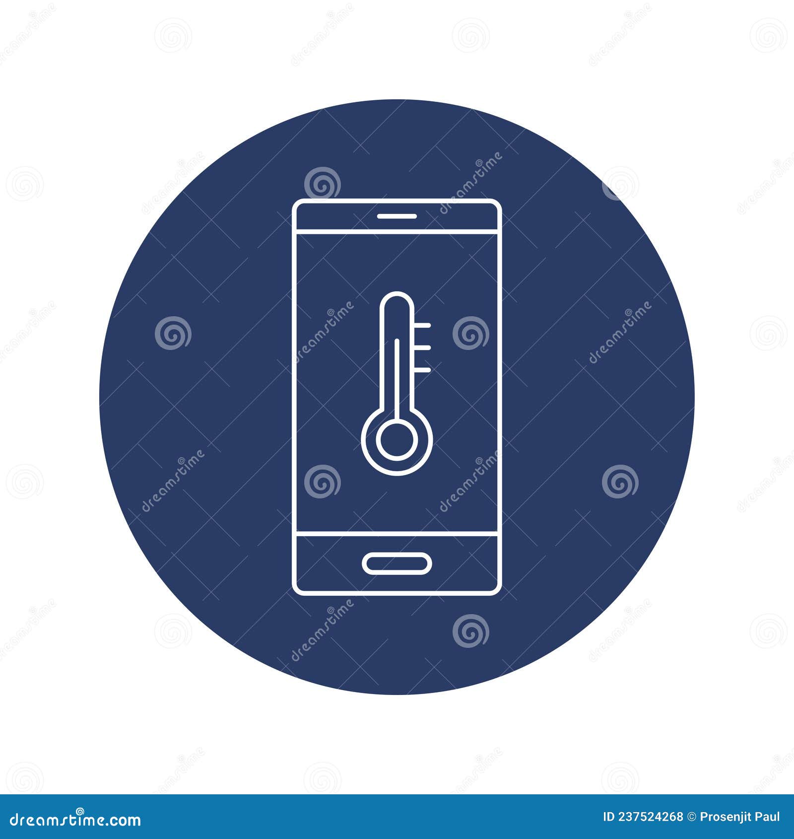 Smart Phone Weather Temperature Icon Vector Stock Vector - Illustration ...