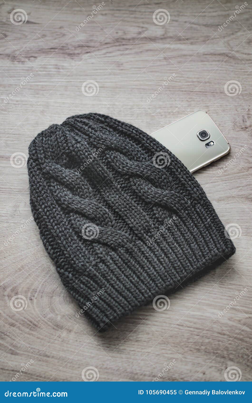 Smart Phone with Winter Hat Stock Image - Image of screen, wireless ...