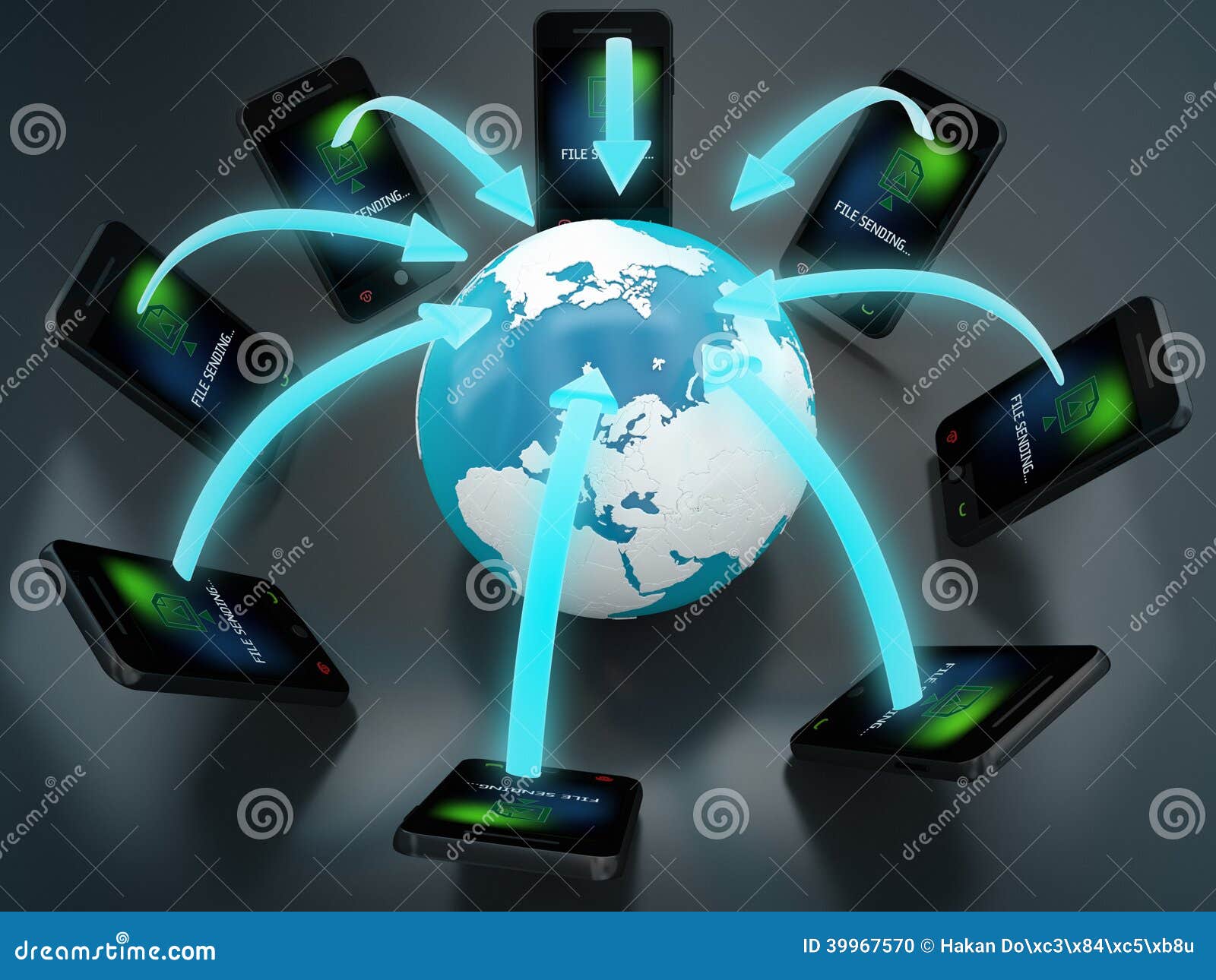 Smart Phone and World Connections Concept Stock Photo - Image of ...